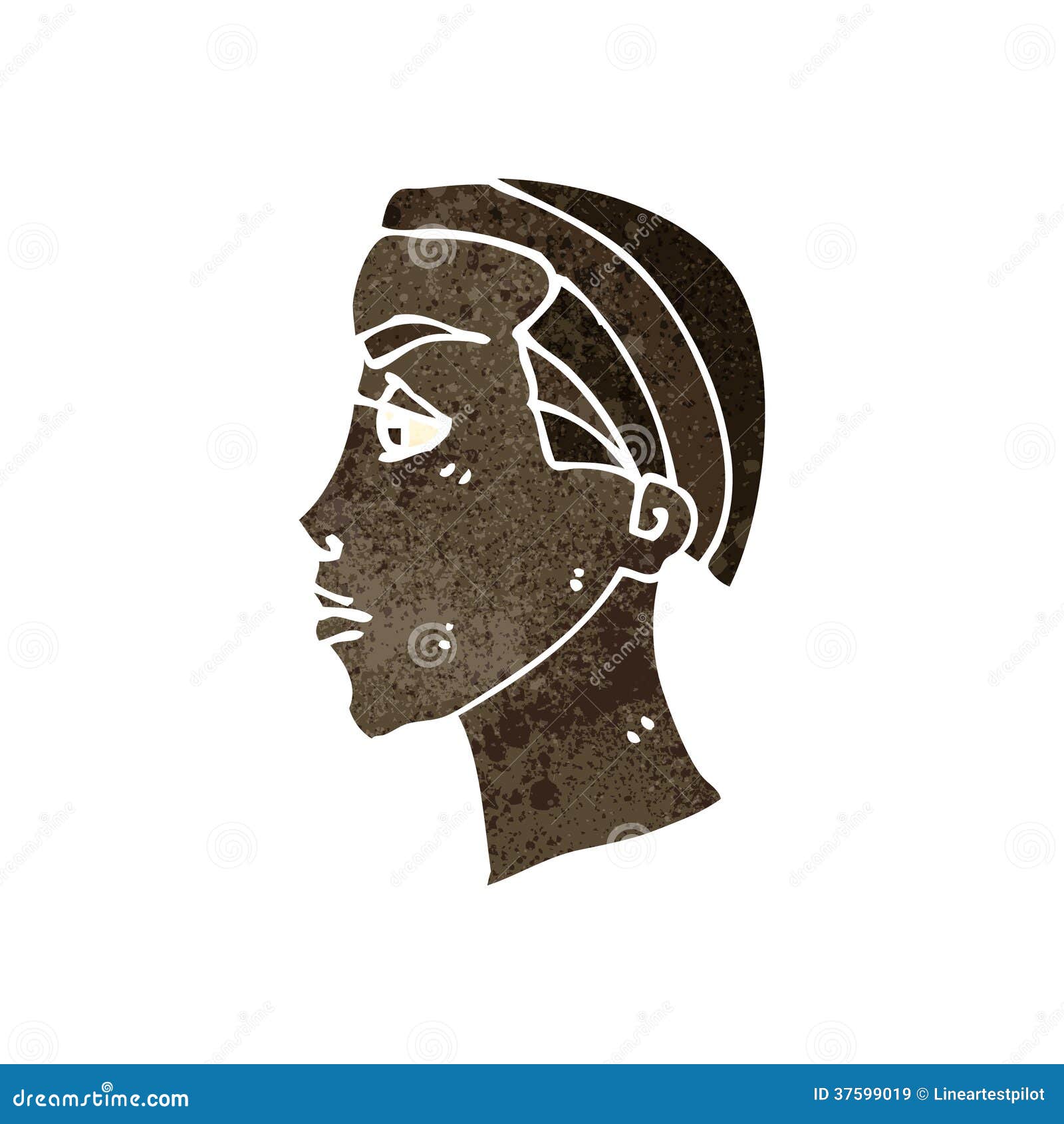 Retro cartoon head stock vector. Illustration of quirky - 37599019