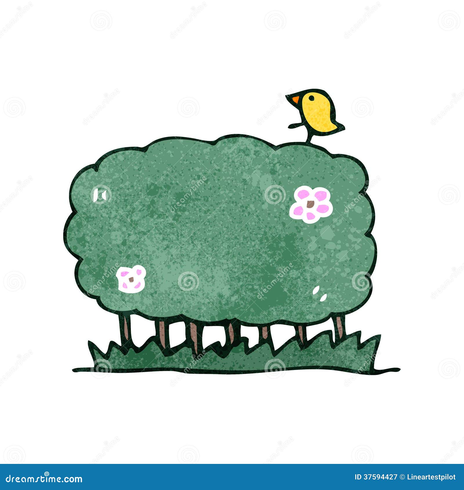 Retro cartoon hedge stock vector. Illustration of drawn - 37594427