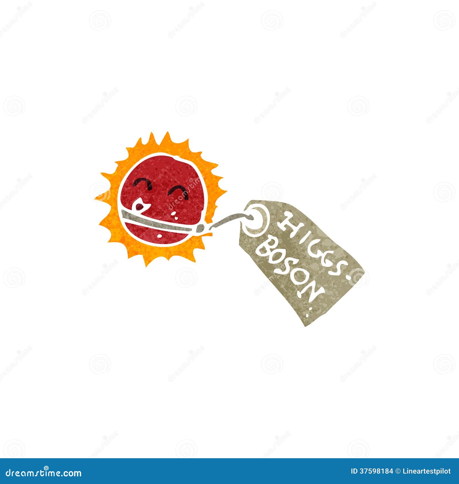 Retro Cartoon Higgs-boson Particle Stock Vector - Illustration of ...