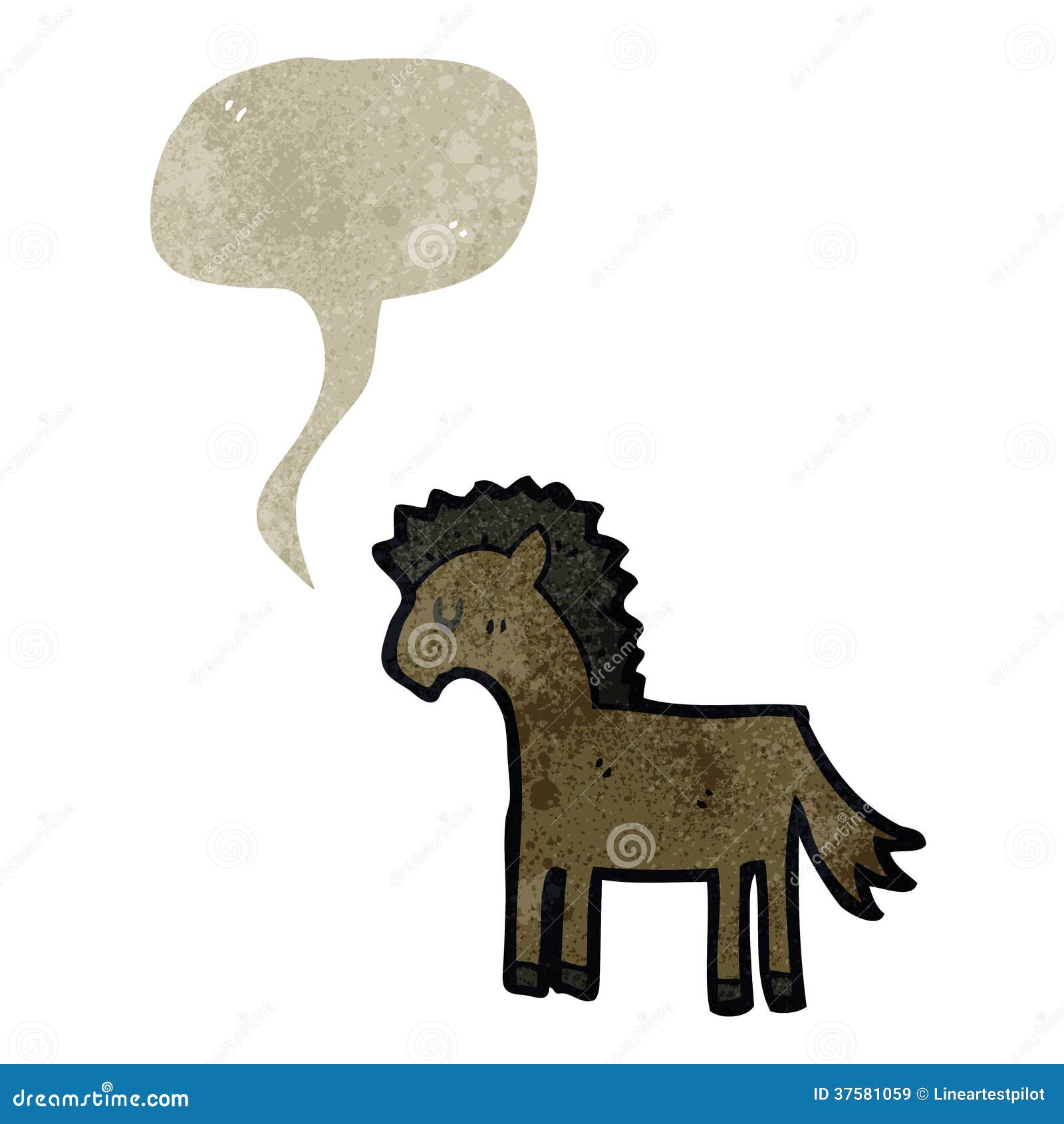 Retro cartoon horse stock vector. Illustration of drawn - 37581059