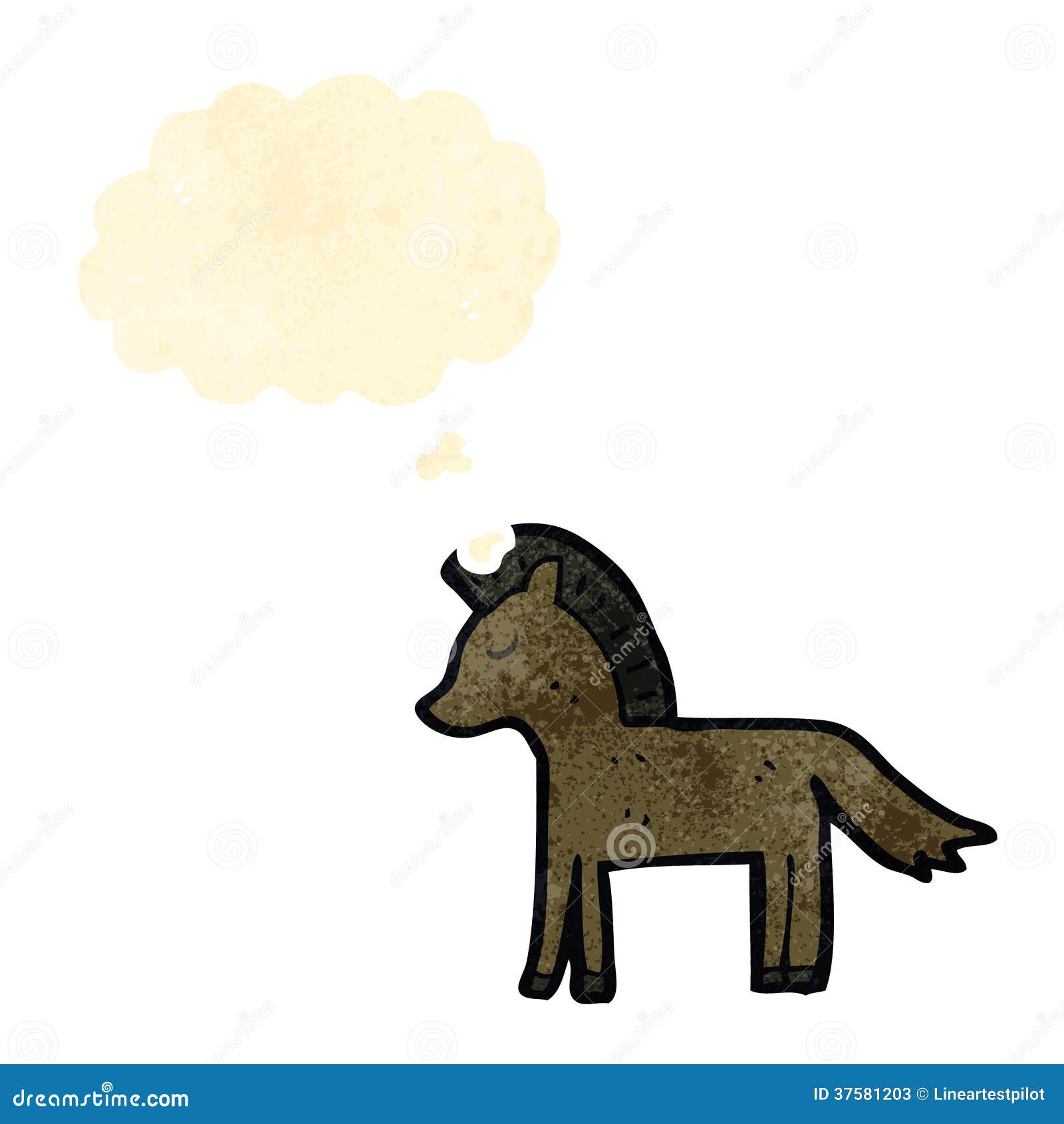 Retro cartoon horse stock vector. Illustration of idea - 37581203