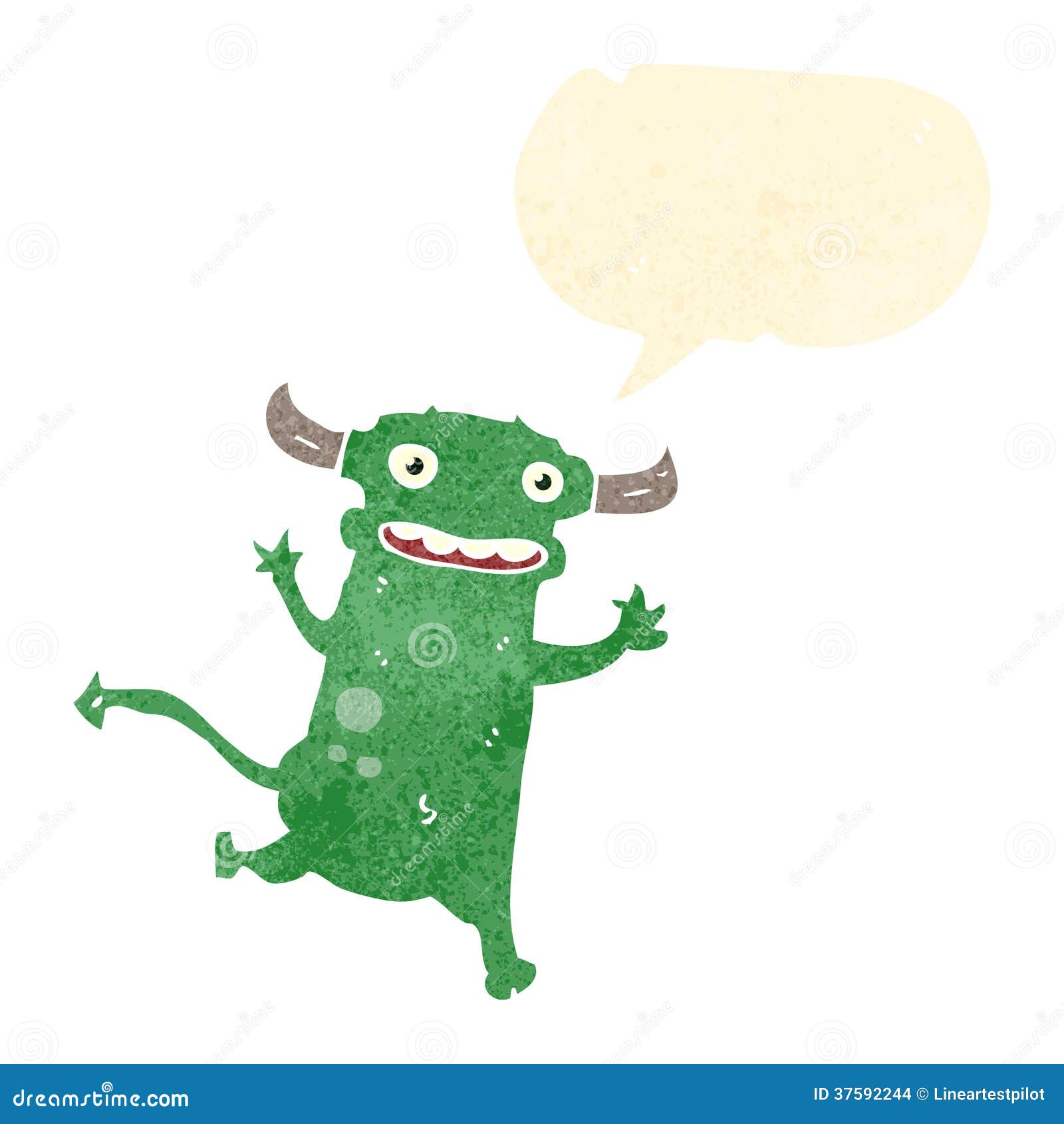Retro cartoon imp stock vector. Illustration of monster - 37592244