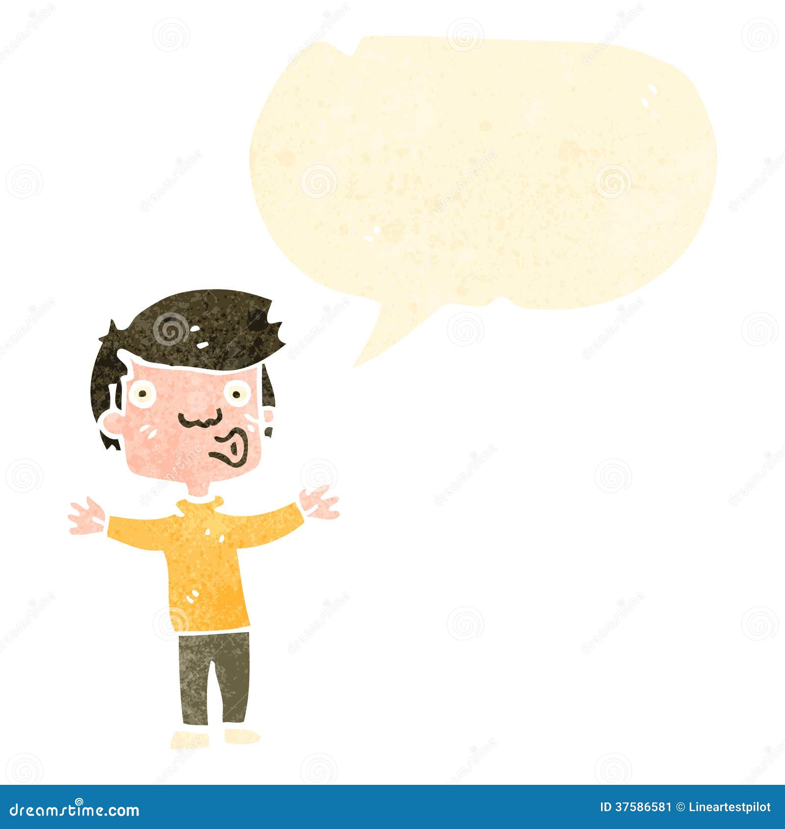 Retro Cartoon Impressed Boy Stock Vector - Illustration of whistling ...
