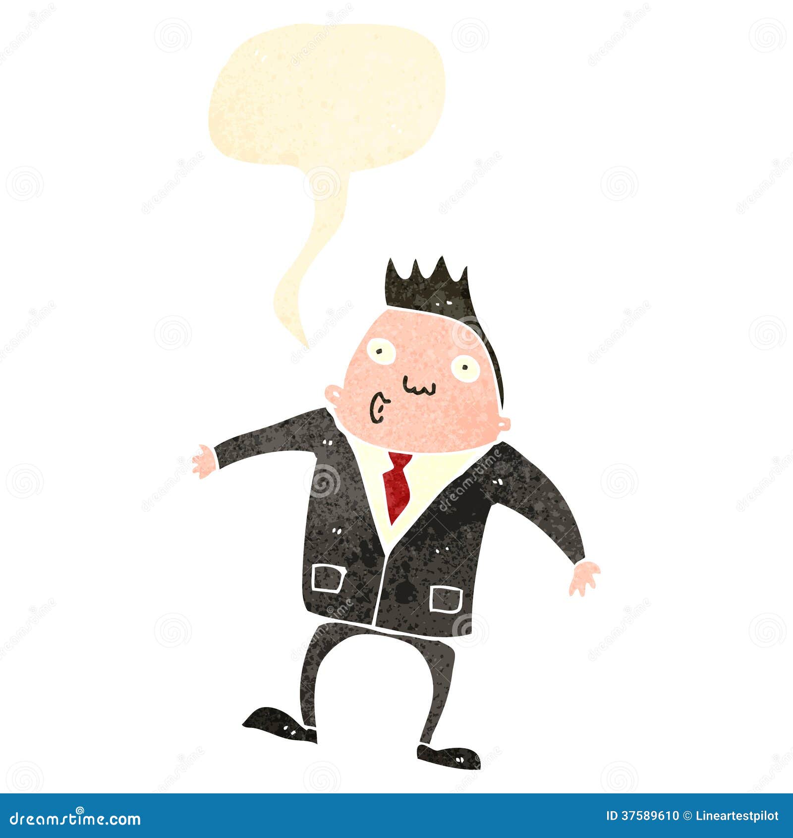 Retro Cartoon Impressed Businessman Stock Illustration - Illustration ...