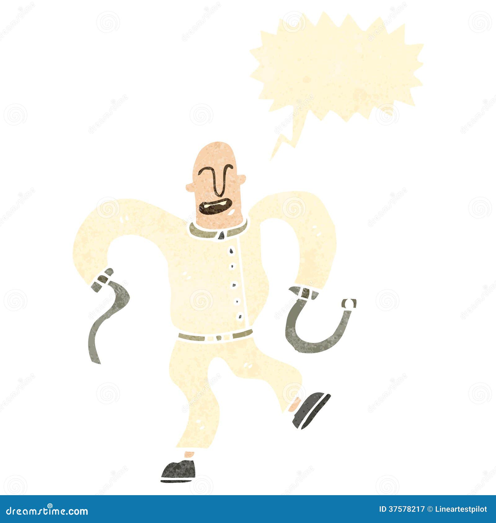 Cartoon Of Insane Man Or Maniac Killer Walking With Big Knife ...