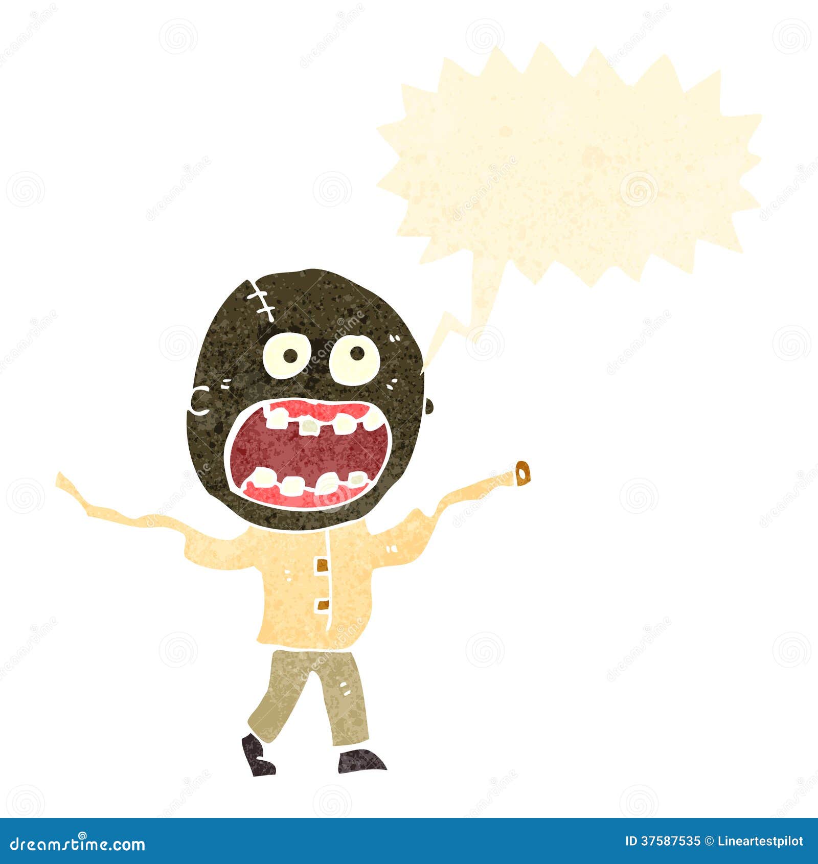 Cartoon Of Insane Man Or Maniac Killer Walking With Big Knife ...