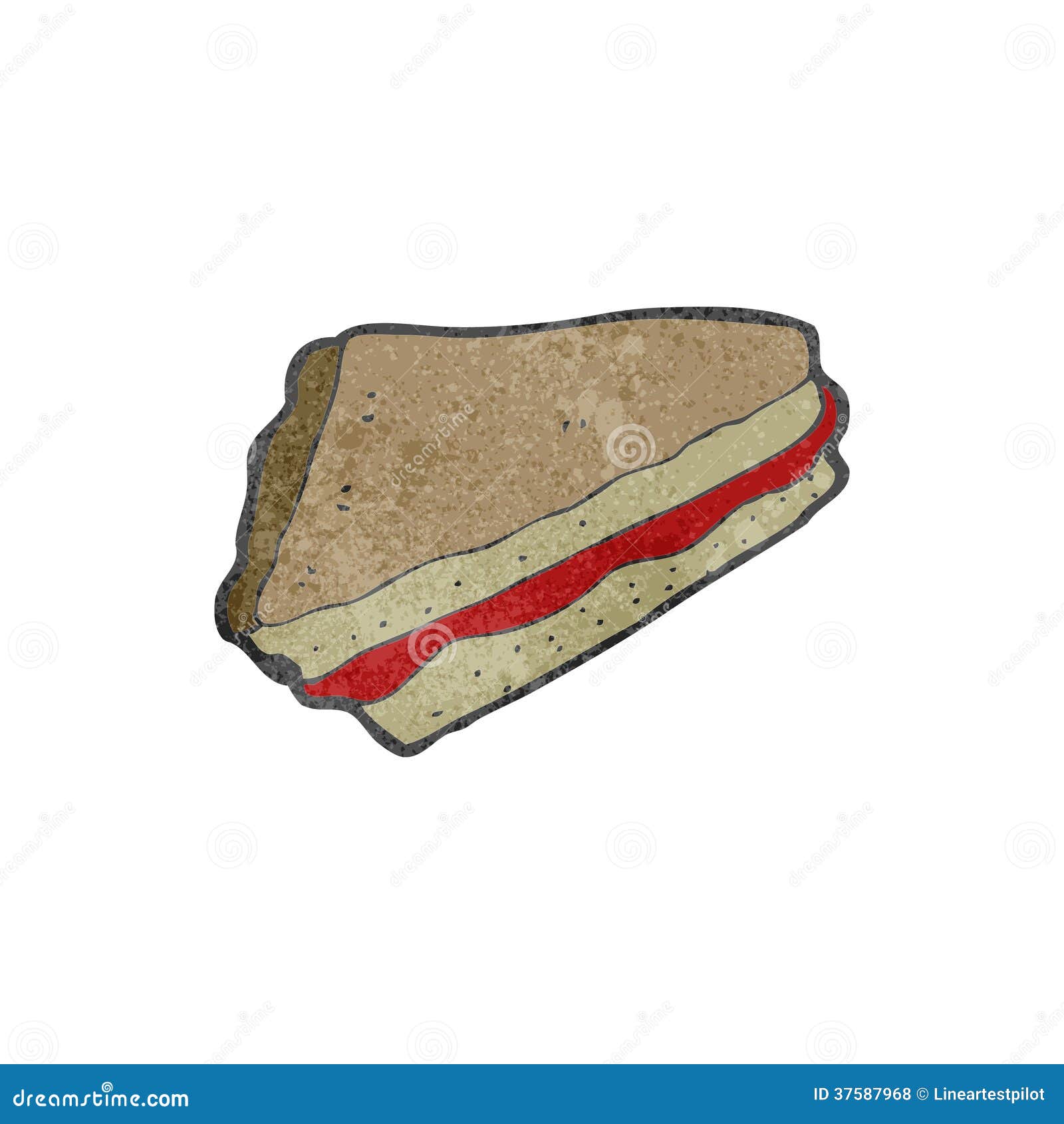 Retro cartoon jam sandwich stock vector. Illustration of cartoon - 37587968