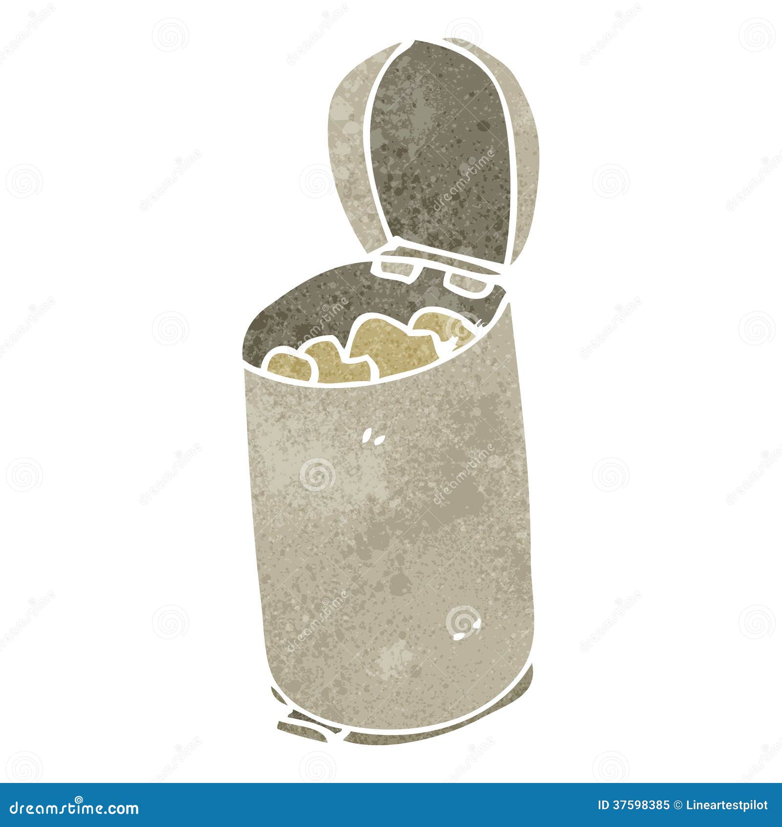 Retro cartoon kitchen bin stock vector. Illustration of cartoon - 37598385