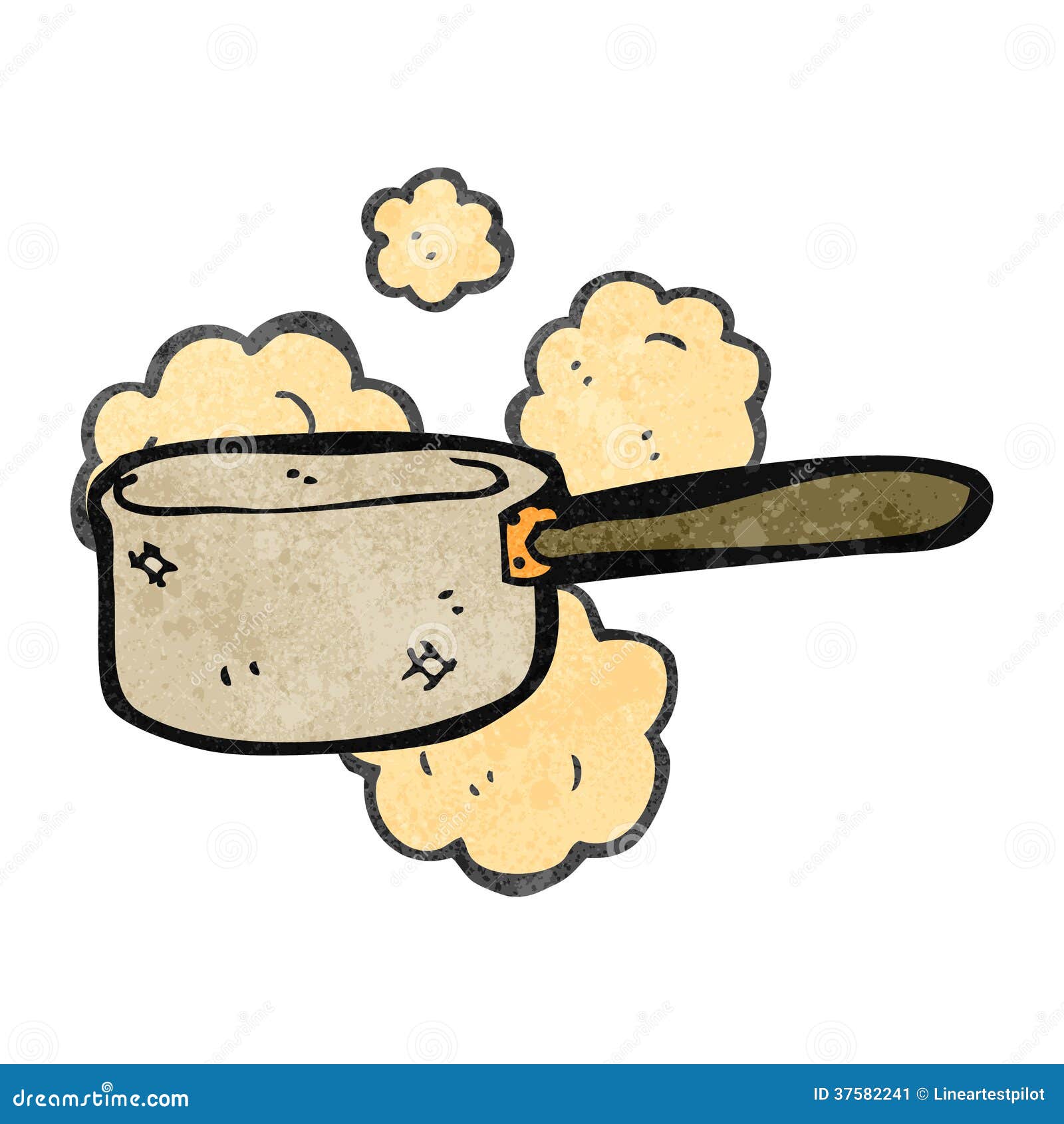 Retro Cartoon Kitchen Saucepan Stock Vector - Illustration of character ...