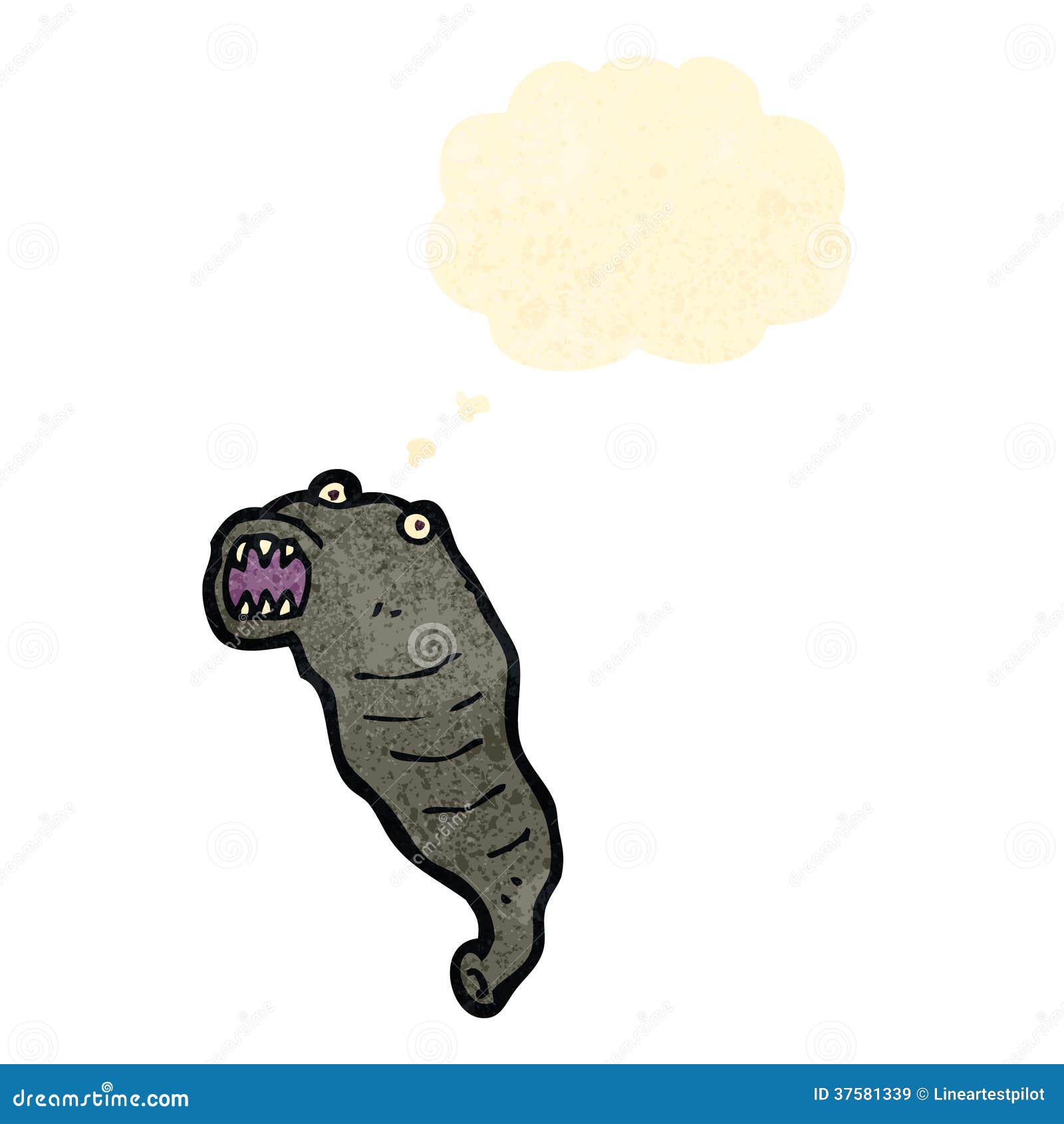 Retro cartoon leech stock vector. Illustration of cartoon - 37581339