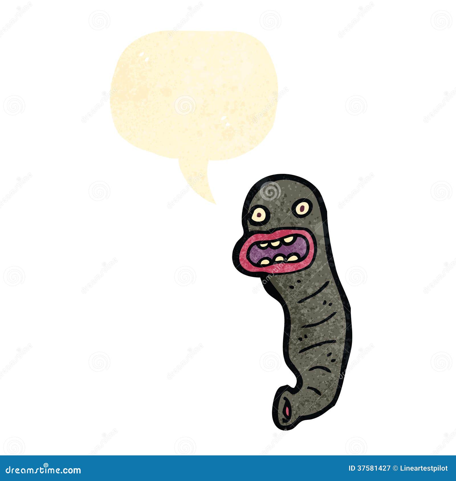 Retro cartoon leech stock vector. Illustration of animals - 37581427