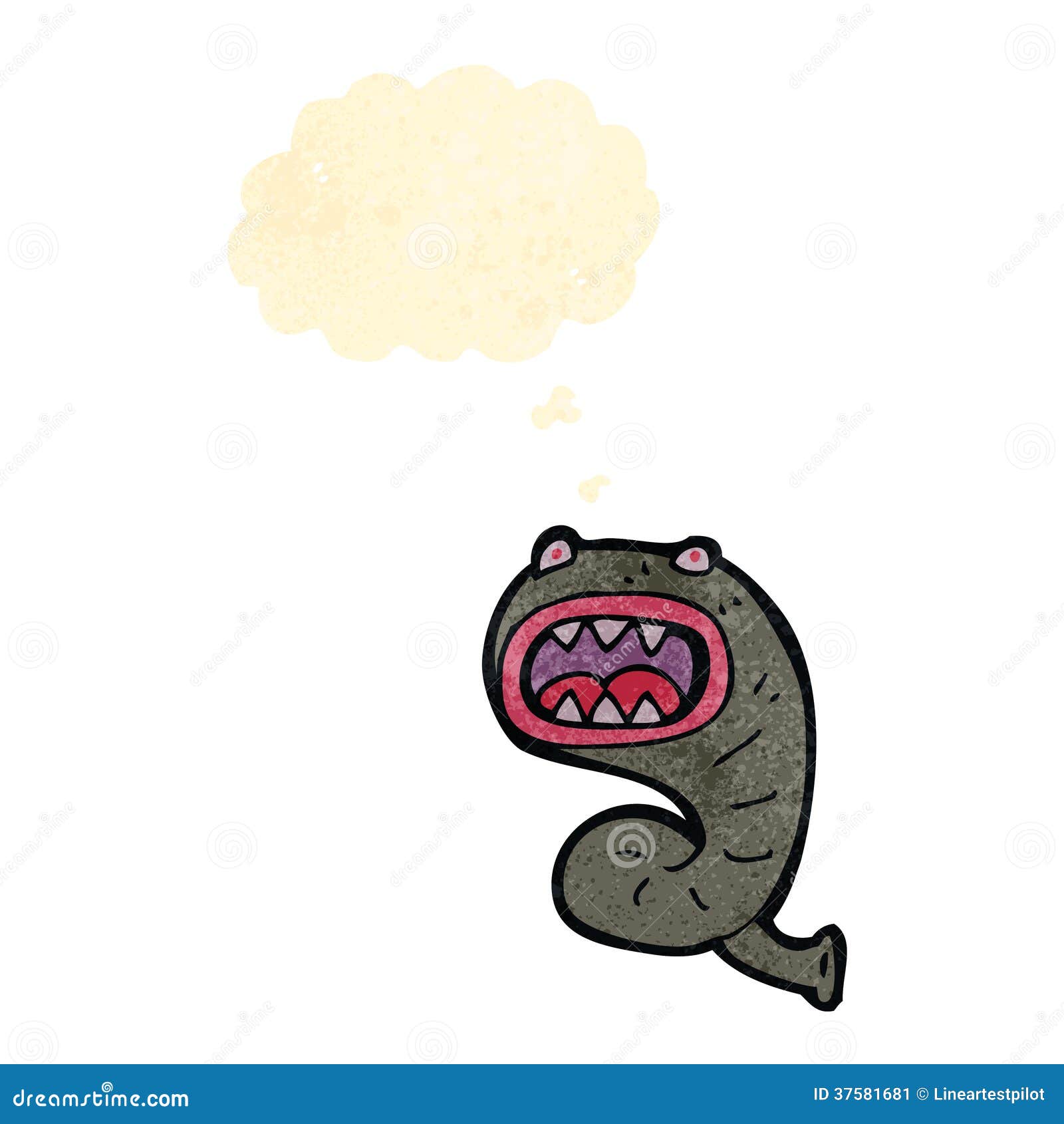 Retro cartoon leech stock vector. Illustration of funny - 37581681