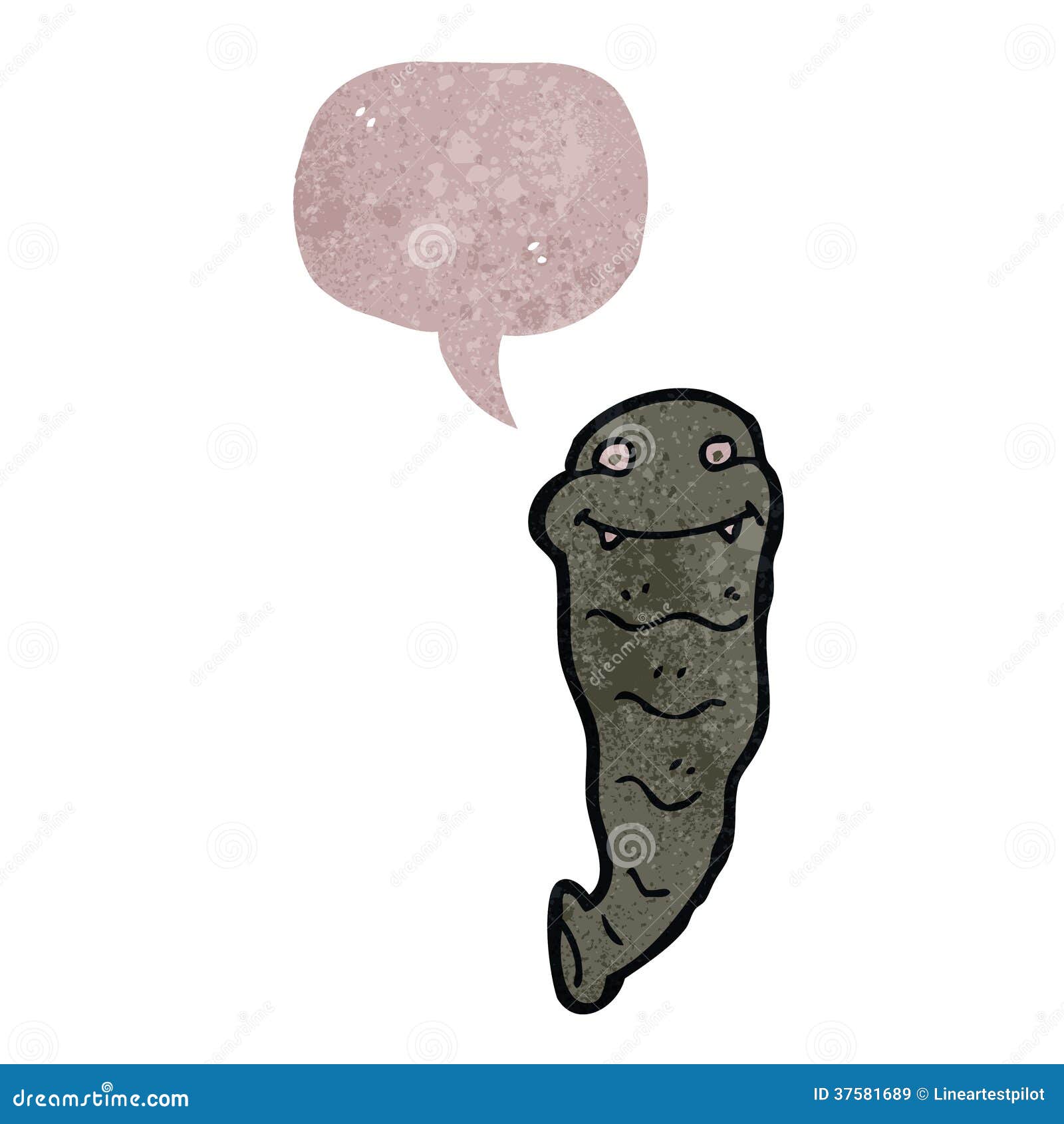 Retro cartoon leech stock vector. Illustration of crazy - 37581689