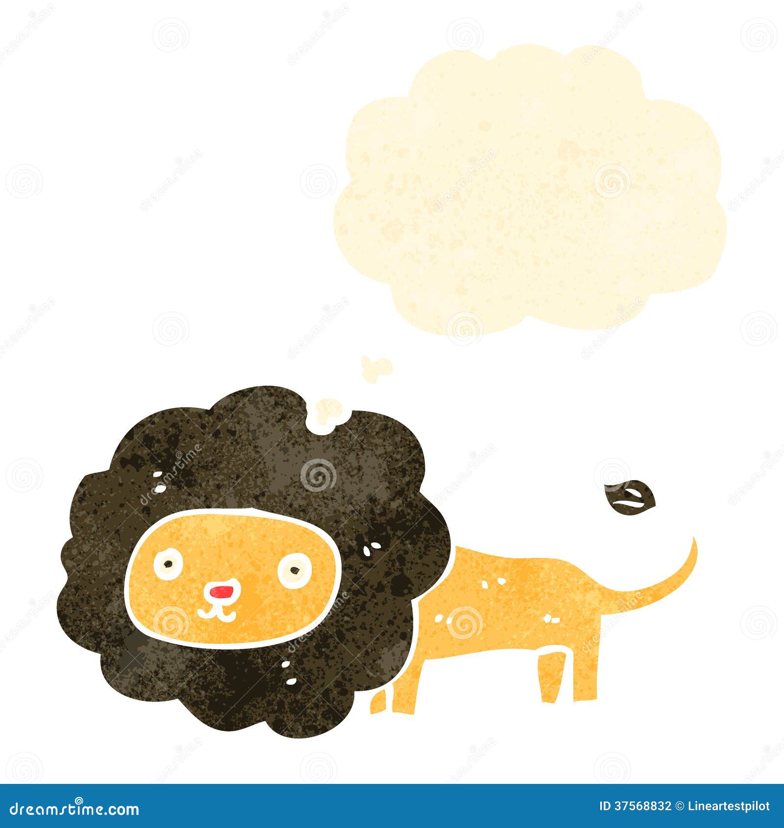 Retro cartoon lion stock vector. Illustration of character - 37568832
