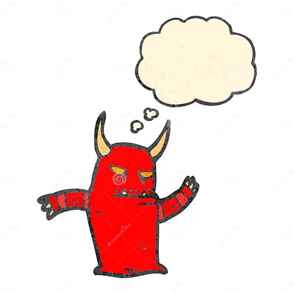 Retro Cartoon Little Devil Dancing Stock Vector - Illustration of devil ...