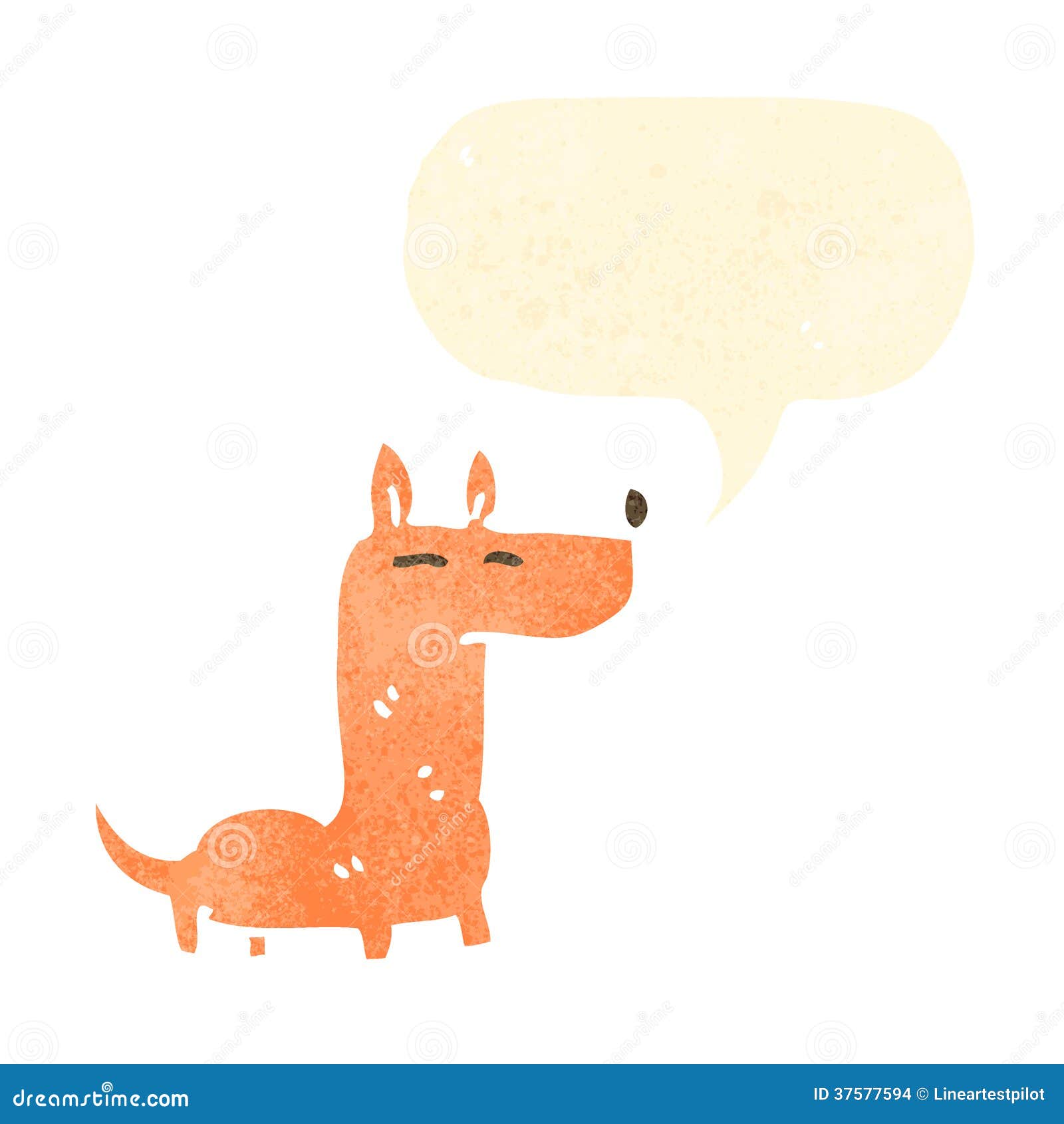 Retro cartoon little dog stock vector. Illustration of doodle - 37577594
