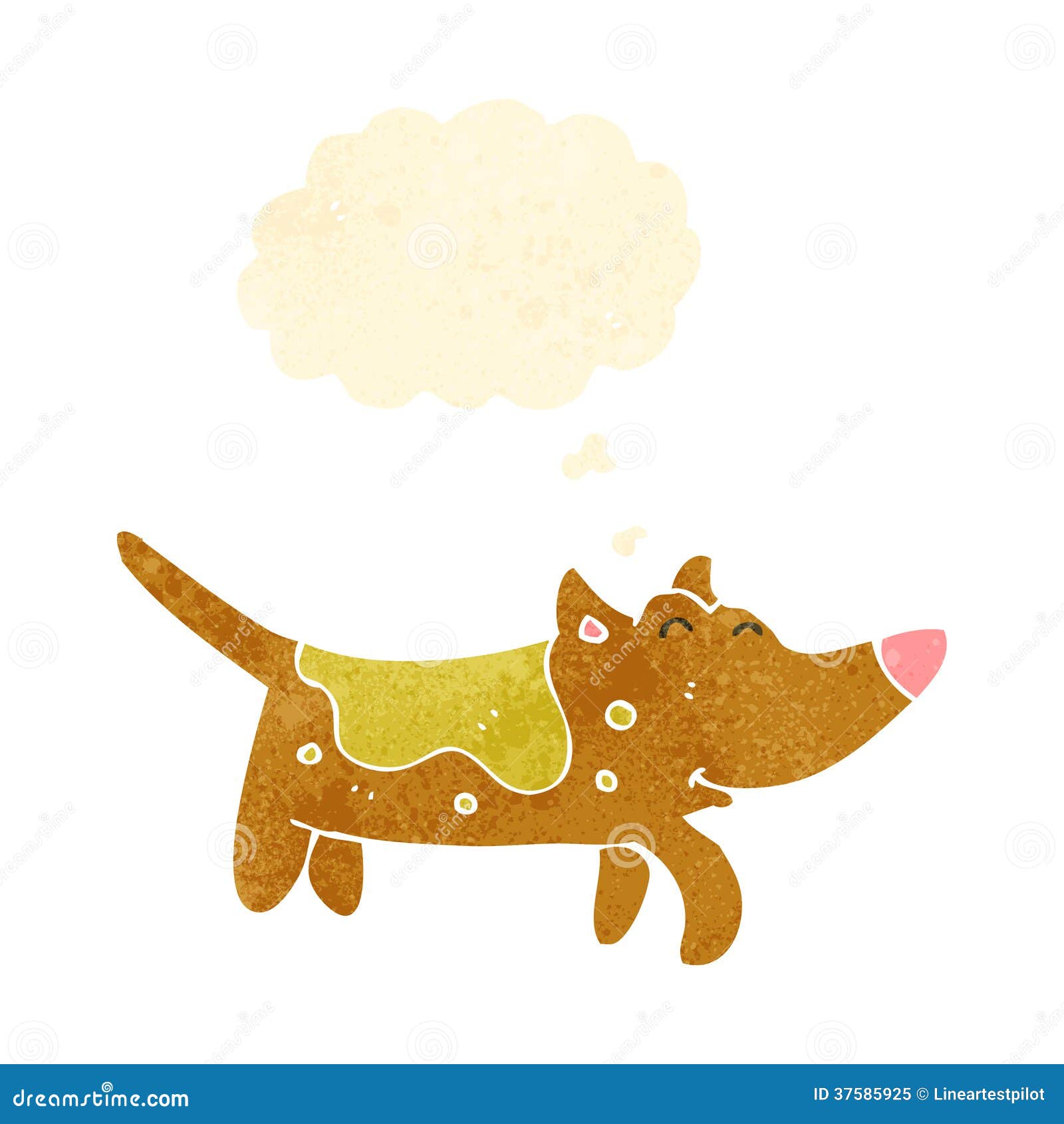 Retro cartoon little dog stock vector. Illustration of drawn - 37585925