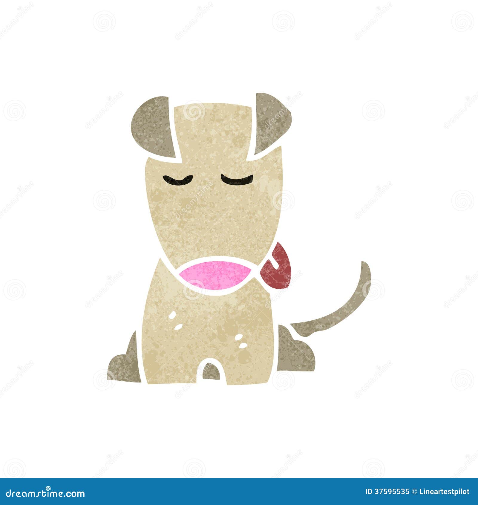 Retro cartoon little dog stock vector. Illustration of quirky - 37595535