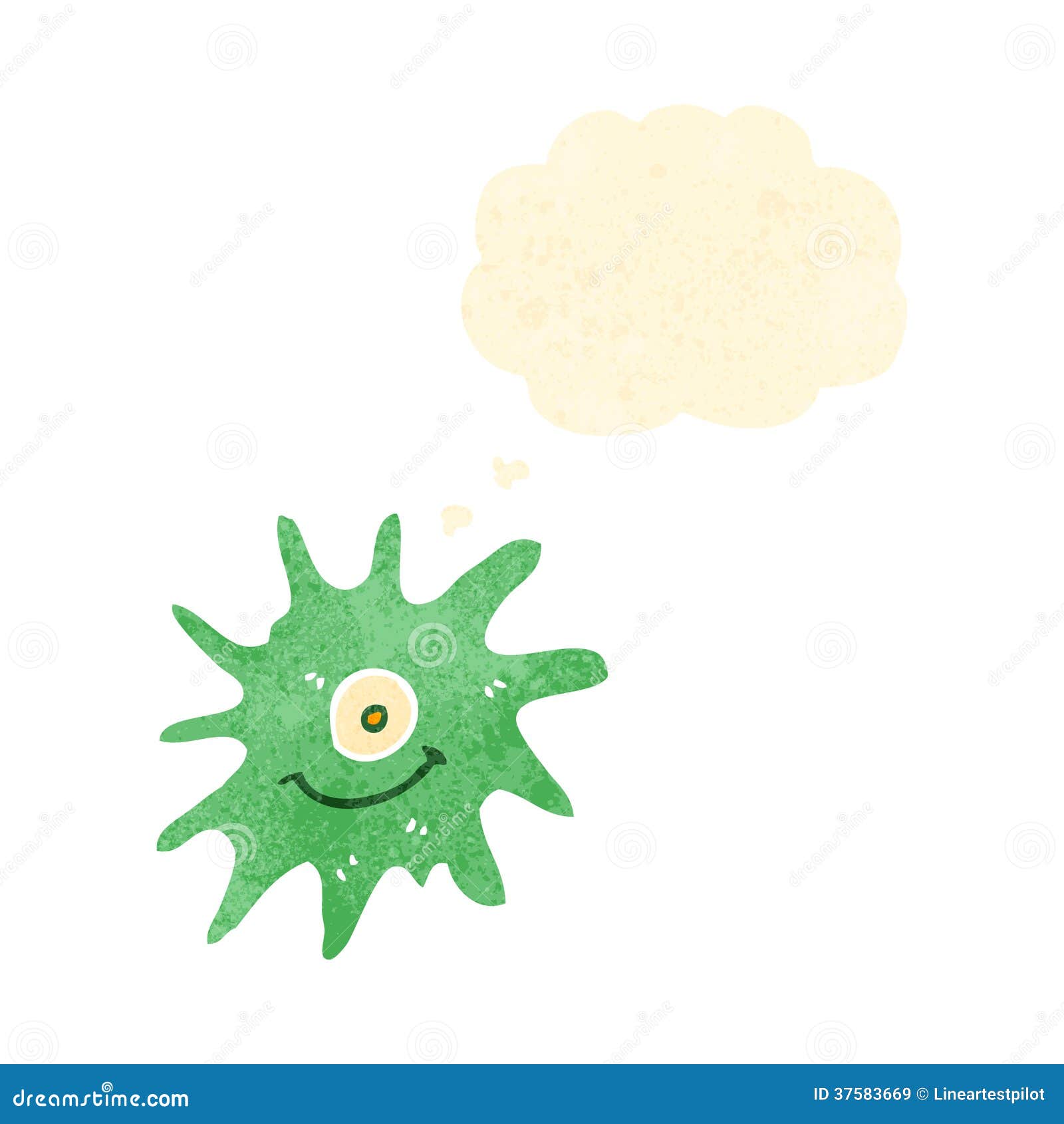 Retro cartoon little germ stock illustration. Illustration of artwork ...