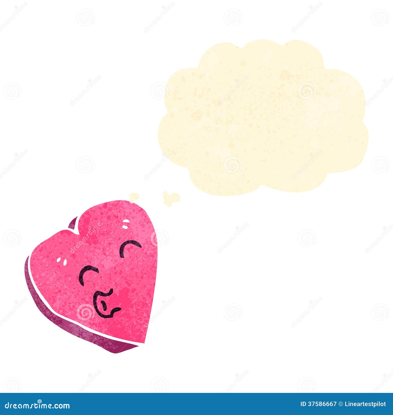 Retro Cartoon Love Heart Character Stock Vector - Illustration of ...