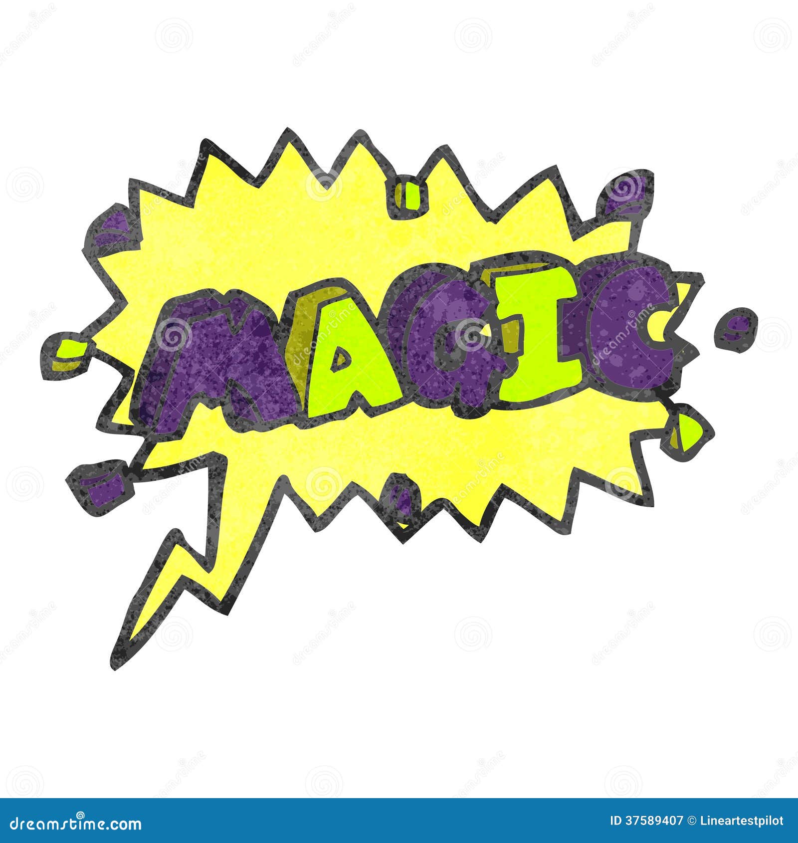 Retro Cartoon Magic Comic Book Shout Stock Vector - Illustration of ...