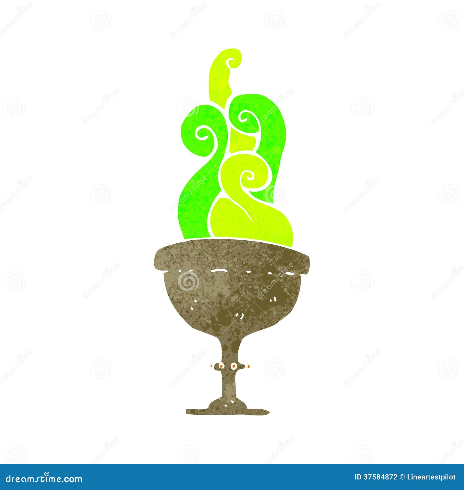 Retro cartoon magic cup stock vector. Illustration of holy - 37584872