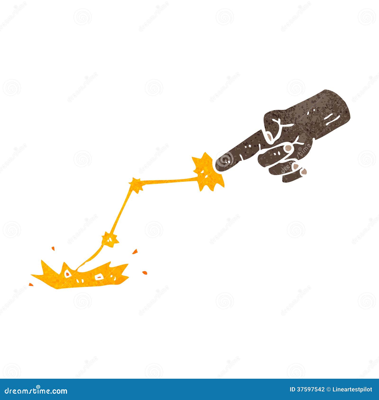 Retro cartoon magic finger stock vector. Illustration of quirky - 37597542