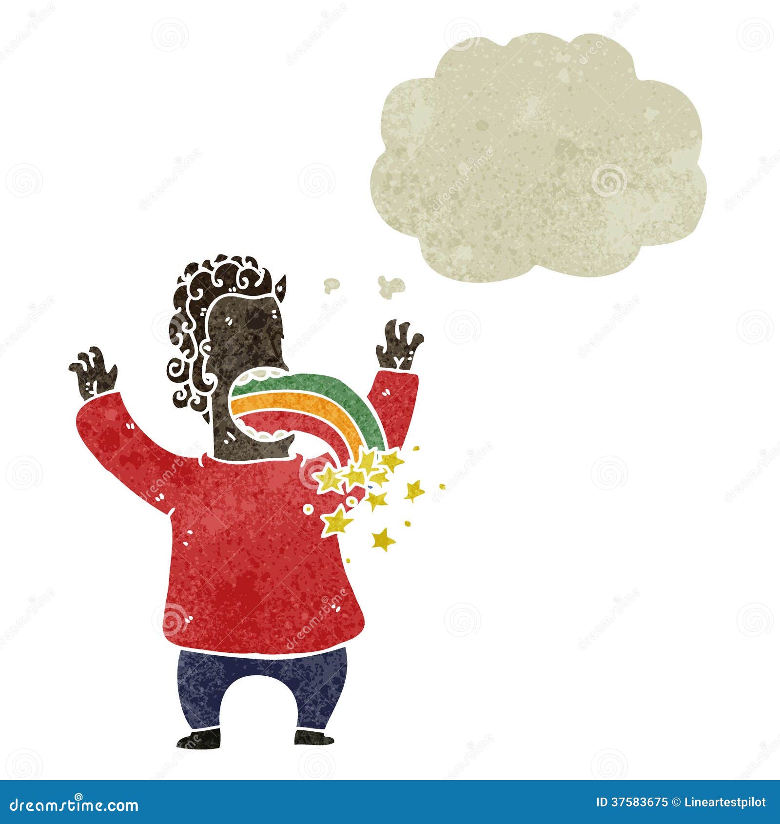 Retro cartoon magic man stock vector. Illustration of bubble - 37583675