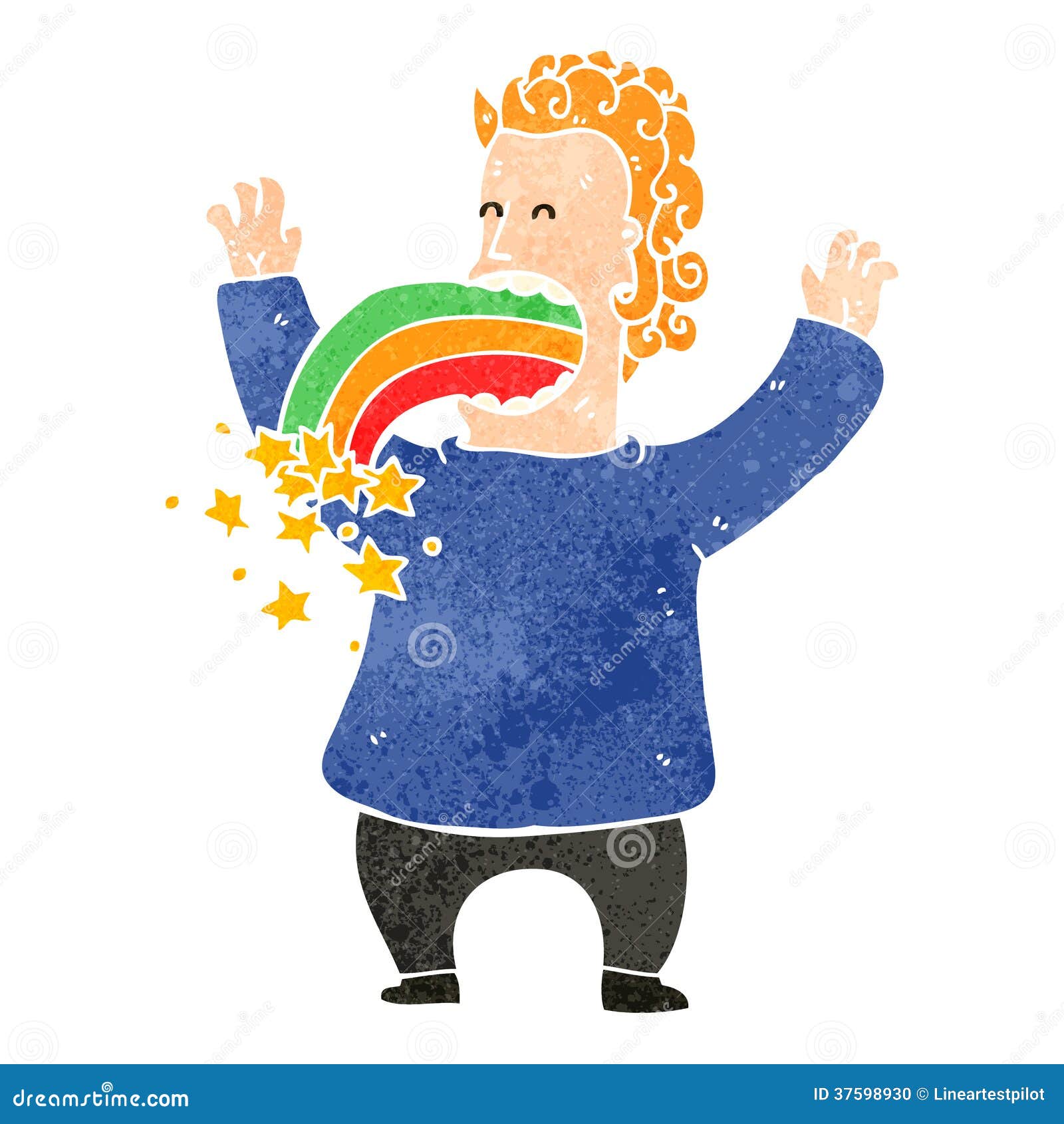 Retro cartoon magic man stock vector. Illustration of painted - 37598930