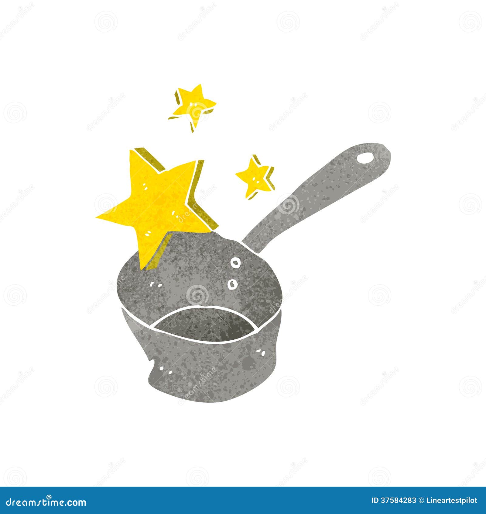 Retro Cartoon Magic Old Saucepan Stock Illustration - Illustration of ...