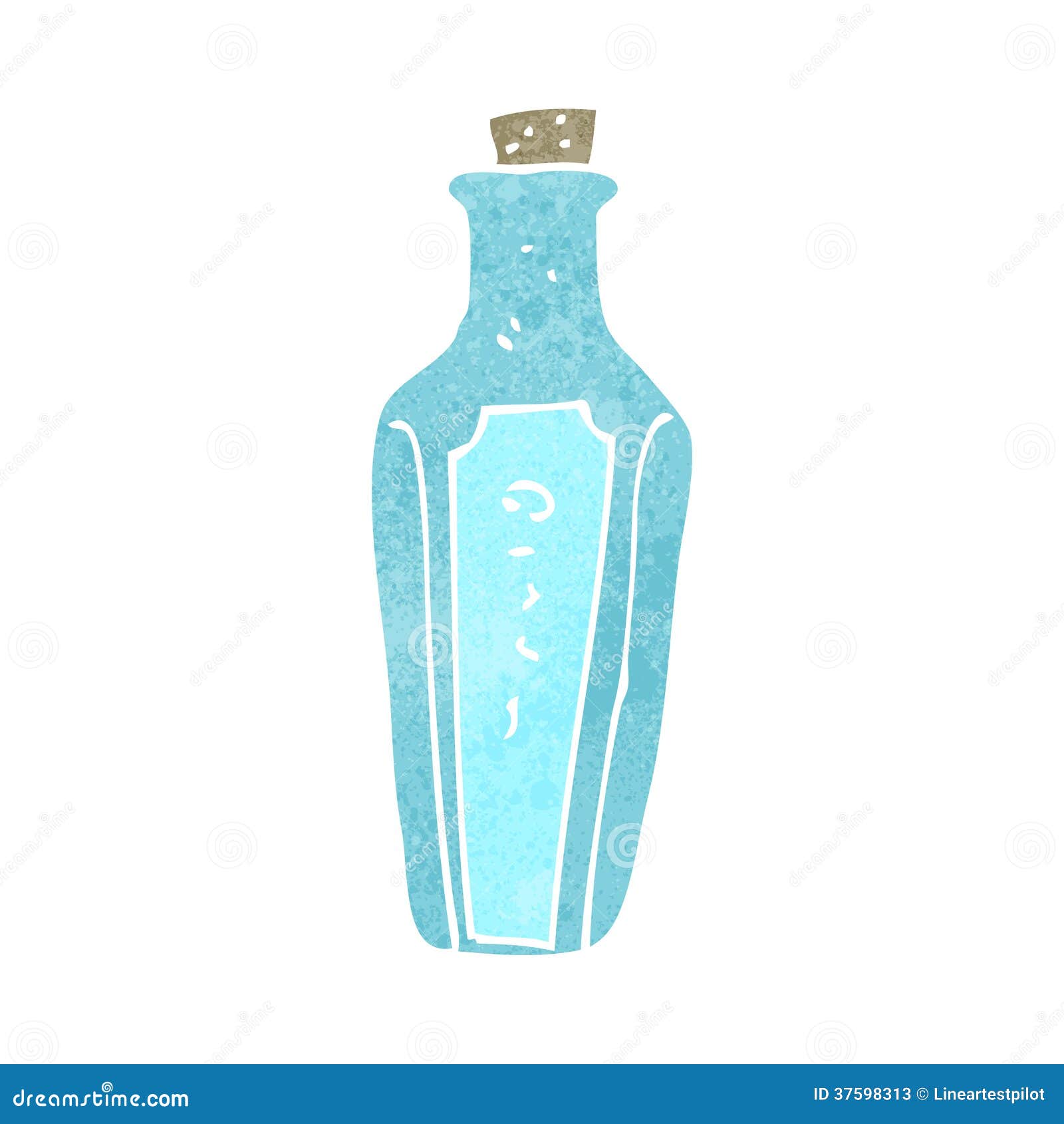 Retro Cartoon Magic Potion Bottle Stock Vector - Illustration of funny ...