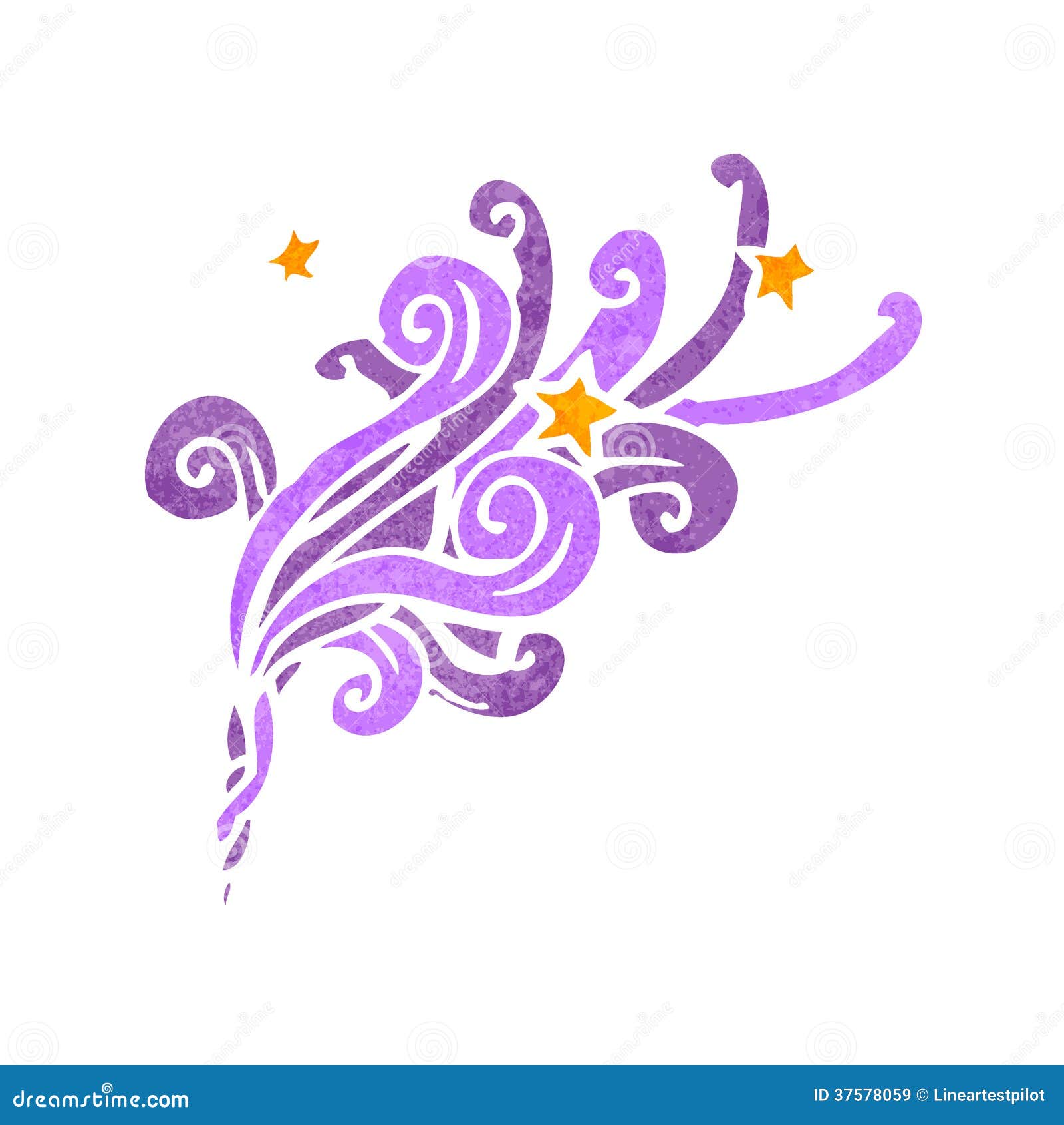 Retro cartoon magic symbol stock vector. Illustration of hand - 37578059