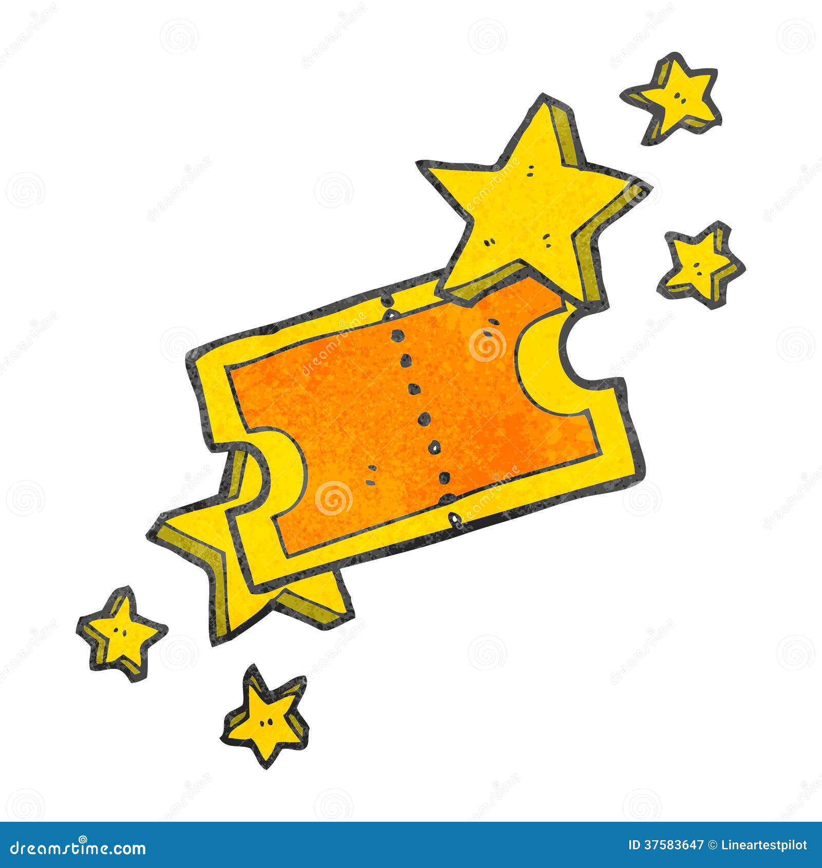 Retro cartoon magic ticket stock vector. Illustration of crazy - 37583647