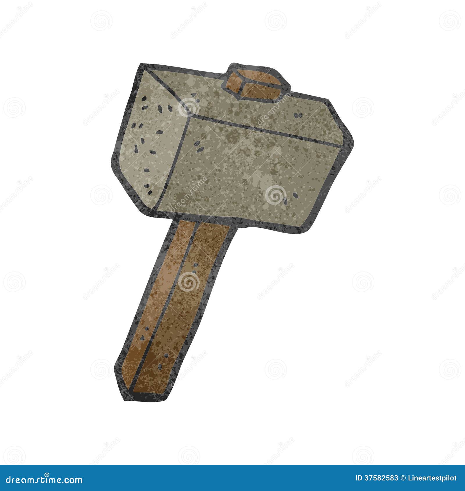 Retro cartoon mallet stock vector. Illustration of tool - 37582583