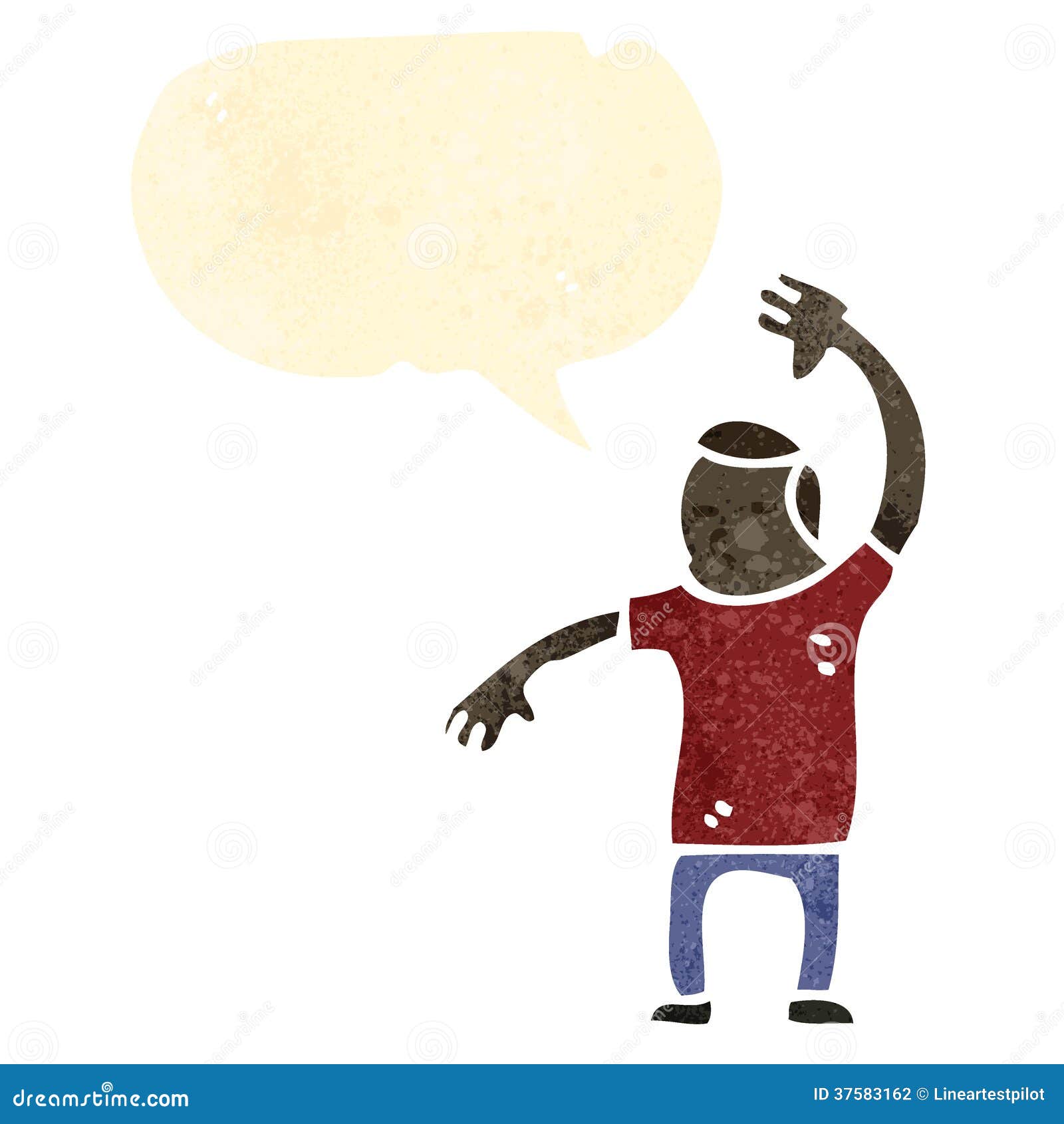 Retro Cartoon Man Doing Karate Chop Stock Vector - Illustration of ...