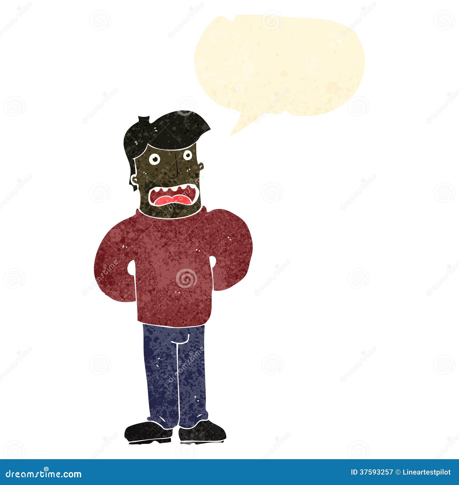 Retro Cartoon Man Explaining Stock Vector - Illustration of funny ...