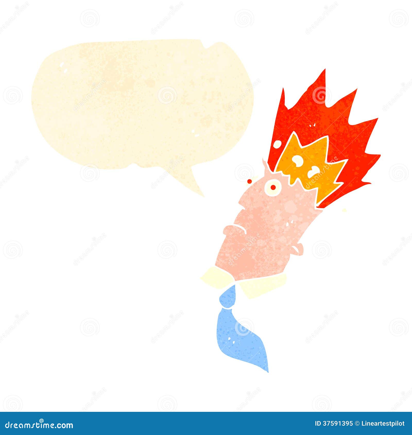 Retro Cartoon Man with Exploding Head Stock Vector - Illustration of ...