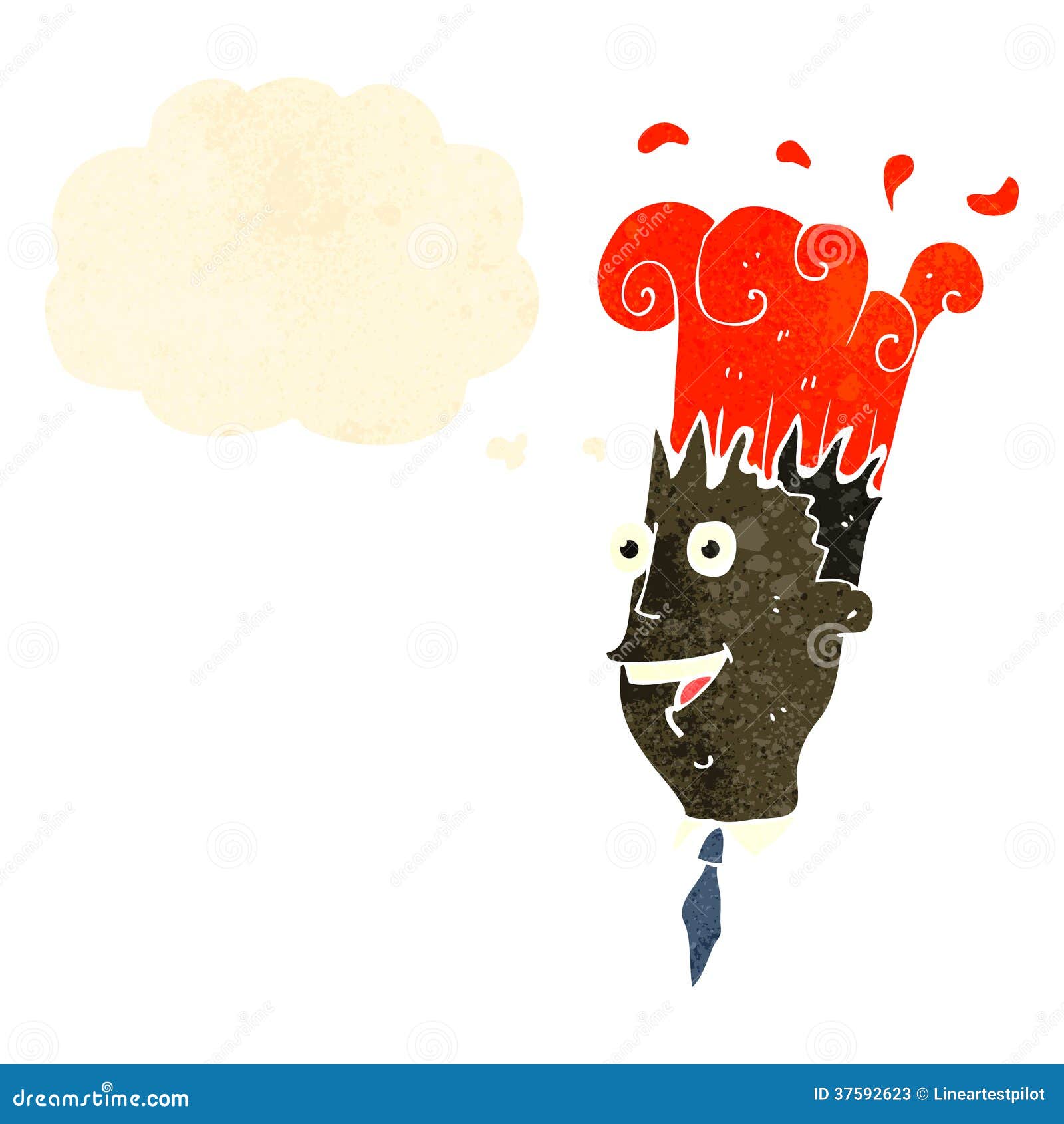 Retro Cartoon Man with Exploding Head Stock Vector - Illustration of ...
