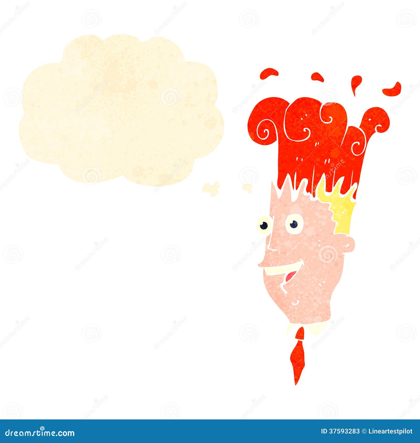 Retro Cartoon Man with Exploding Head Stock Vector - Illustration of ...
