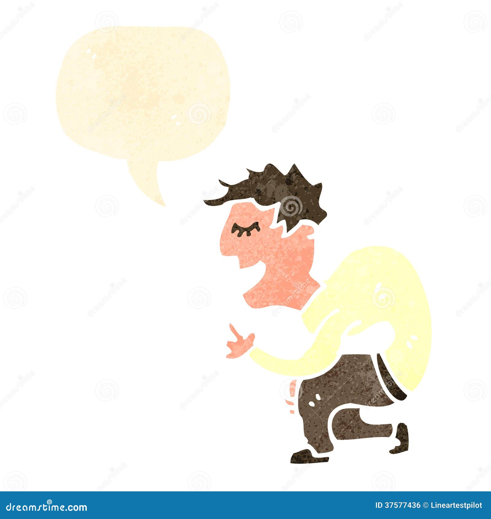 Retro Cartoon Man Giving Advice Stock Vector - Illustration of quirky ...