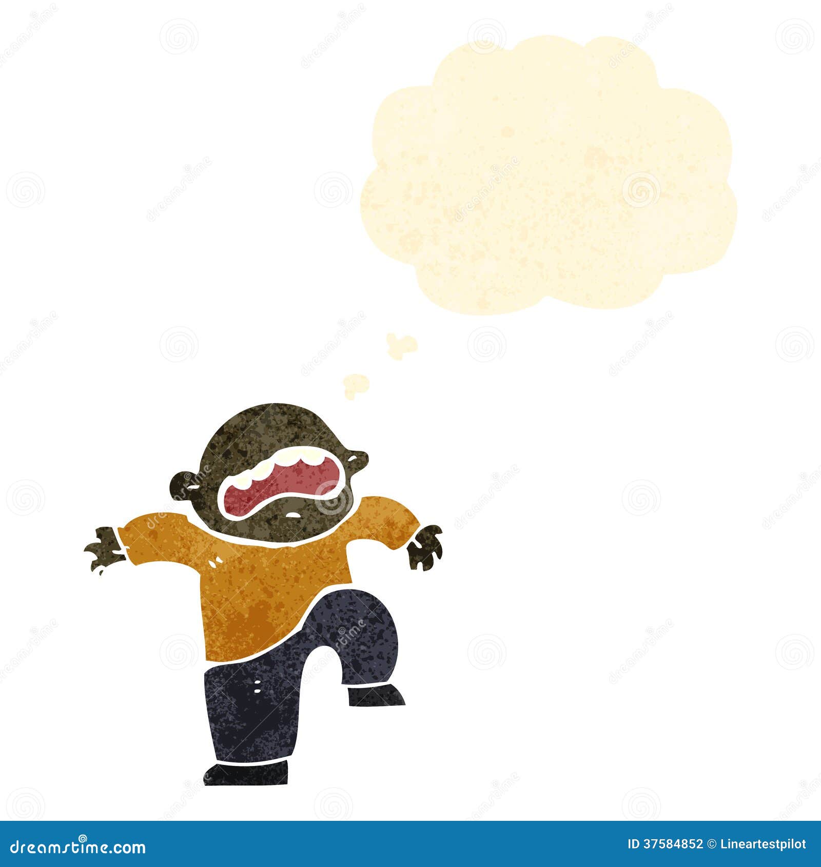 Retro Cartoon Man Having Temper Tantrum Stock Vector - Illustration of ...