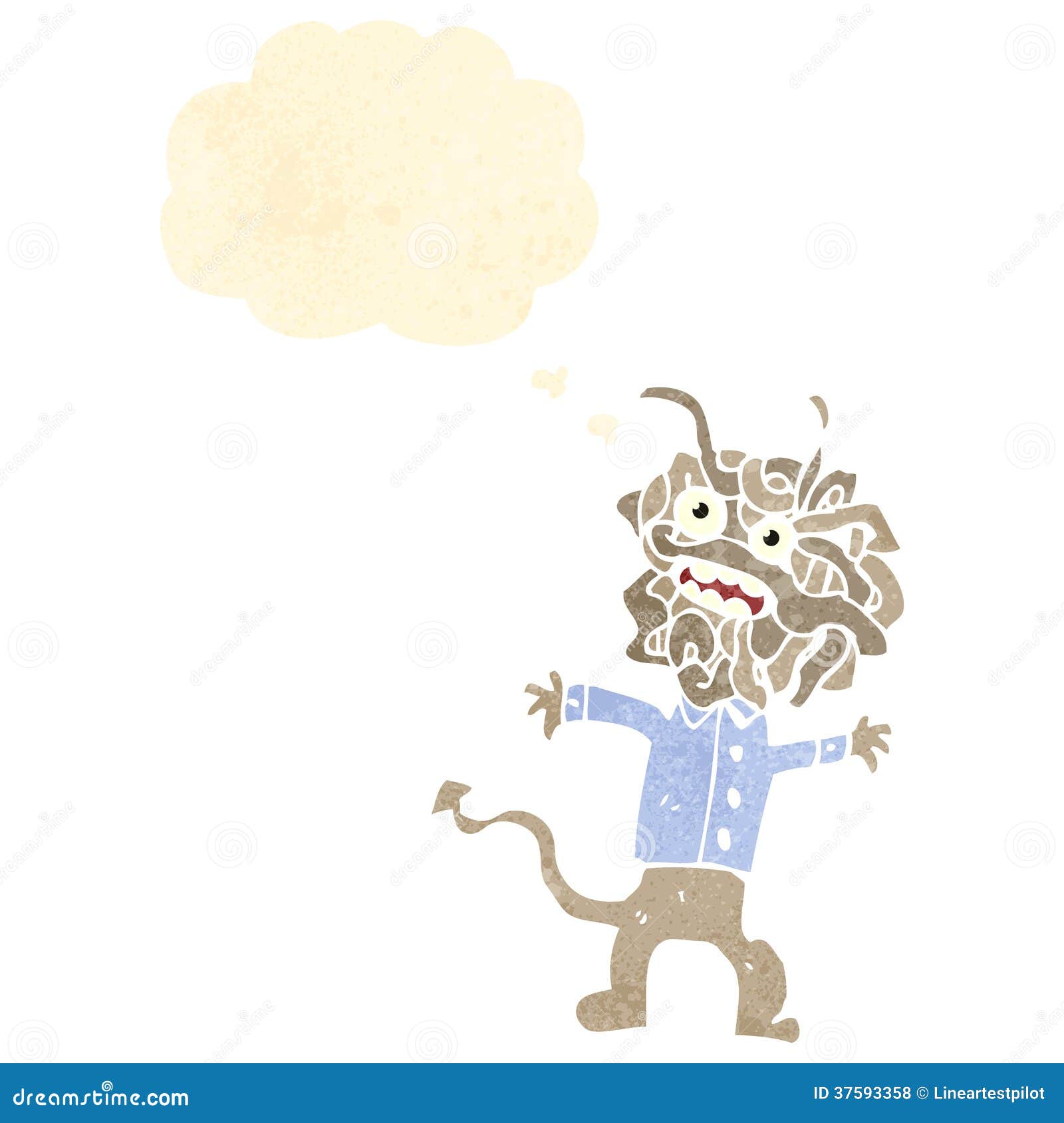 Retro cartoon man monster stock vector. Illustration of drawn - 37593358