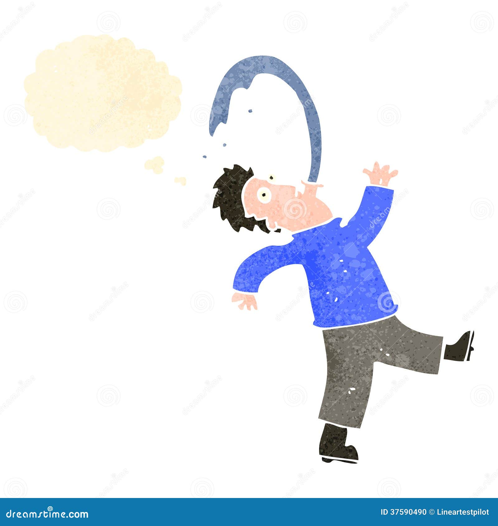 Retro Cartoon Man Spitting Out Water Stock Vector - Illustration of ...