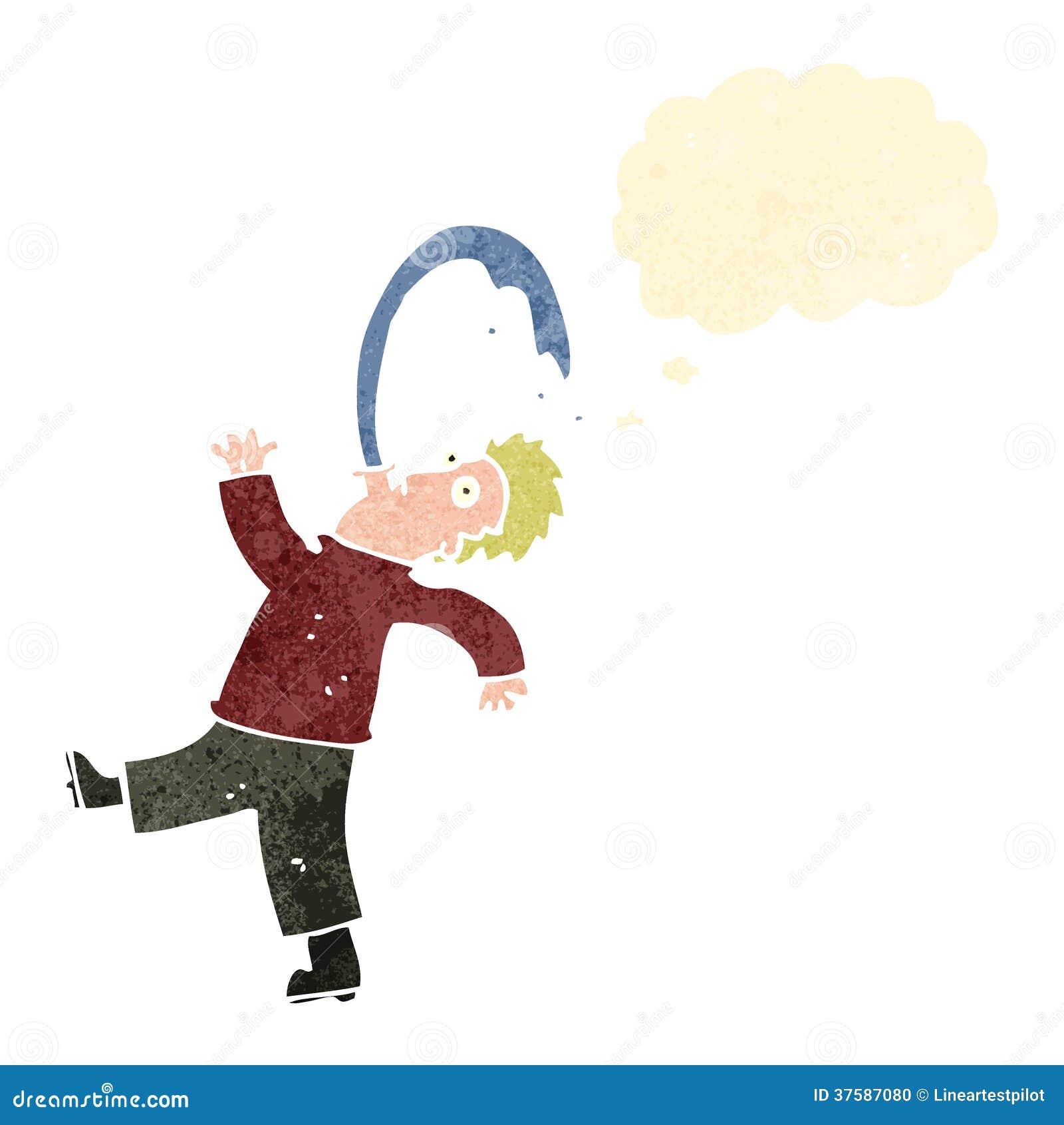 Retro Cartoon Man Spitting Water Stock Vector - Illustration of artwork ...