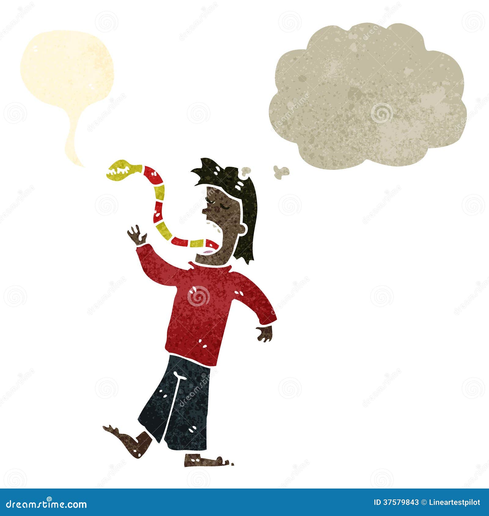 Retro Cartoon Man Telling Lies Stock Vector - Illustration of hand ...