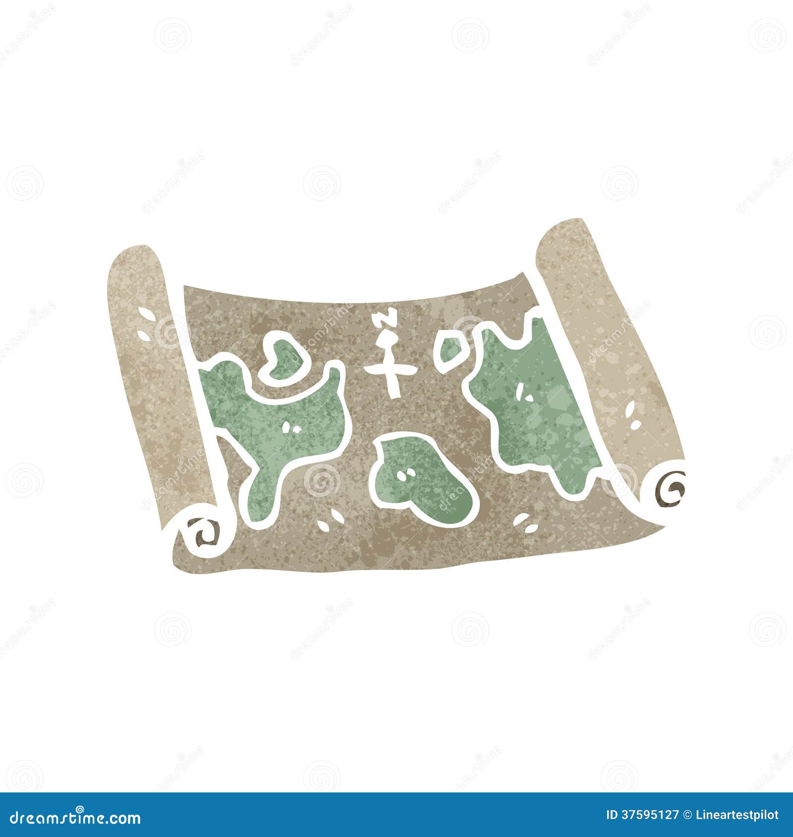 Retro cartoon map stock vector. Illustration of crazy - 37595127