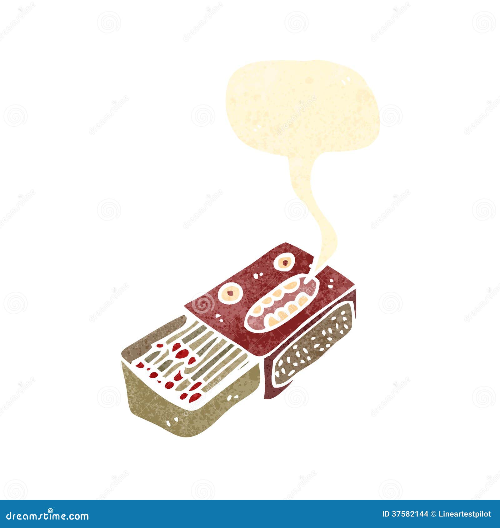 Retro cartoon matchbox stock vector. Illustration of retro - 37582144