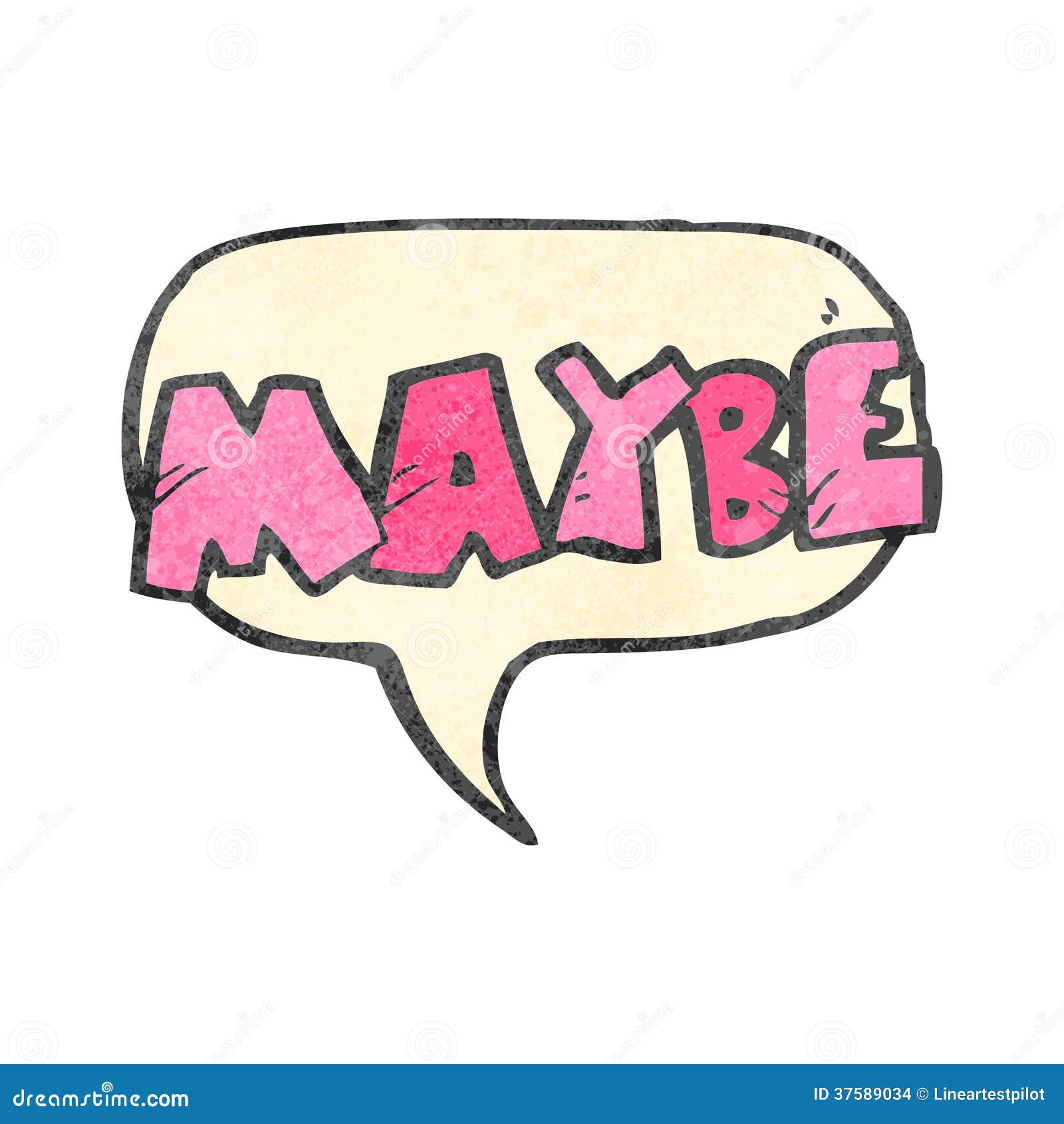 Retro Cartoon Maybe Comic Book Symbol Stock Vector - Illustration of ...
