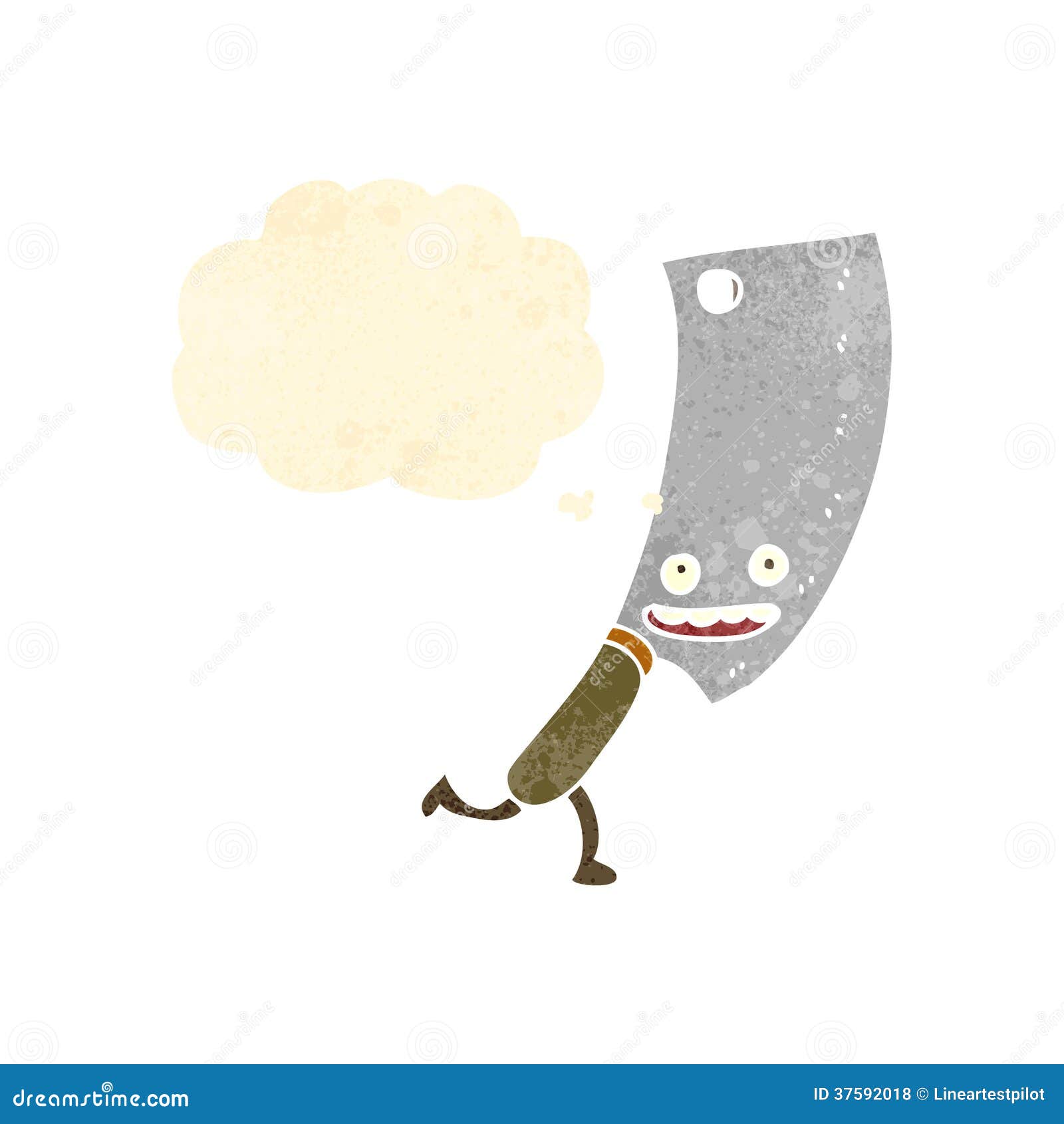 Retro cartoon meat cleaver stock vector. Illustration of crazy - 37592018