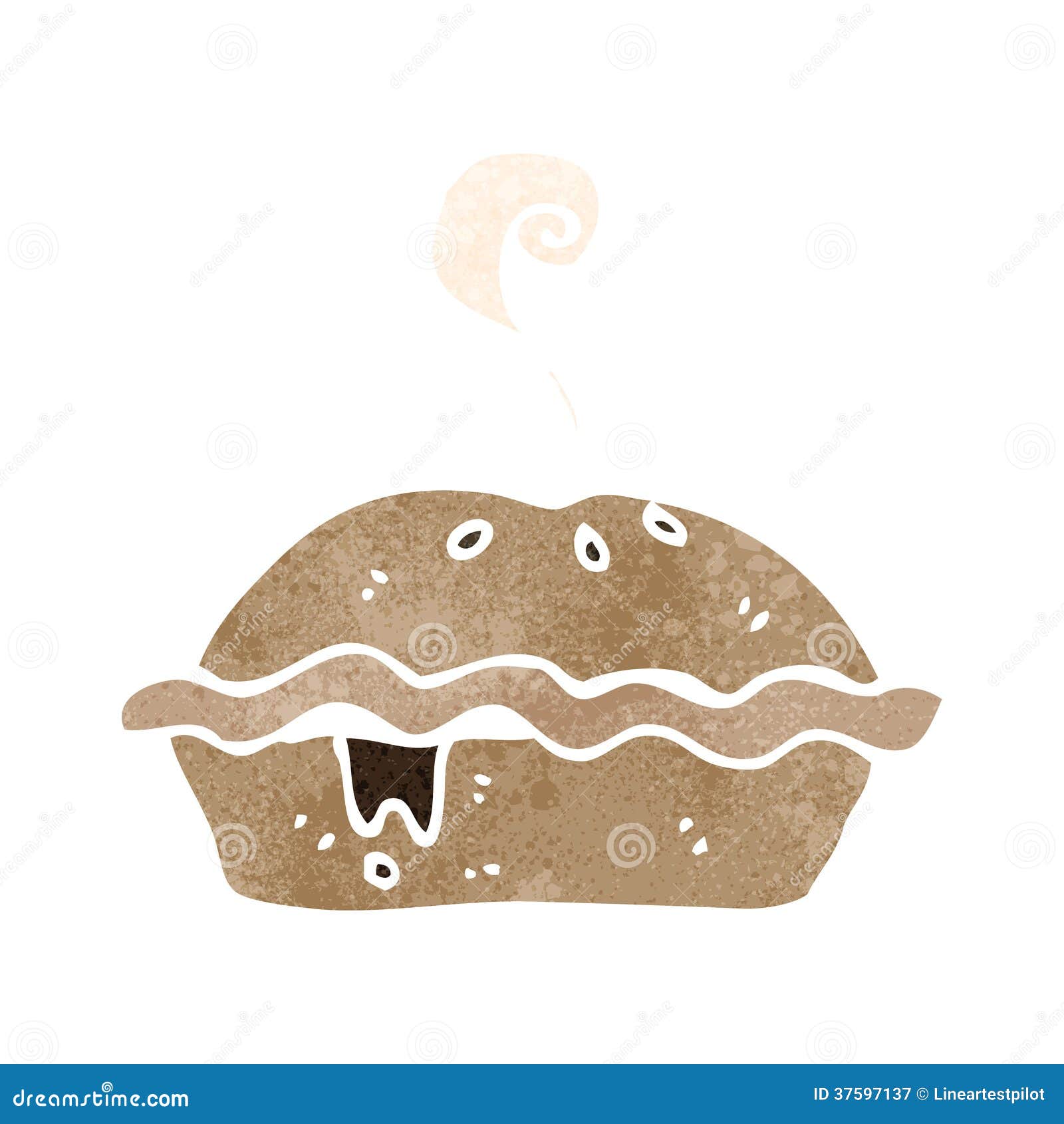 Retro cartoon meat pie stock illustration. Illustration of fashioned ...